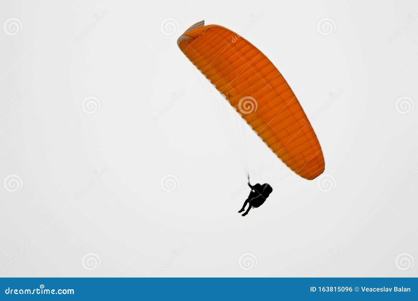 Guided Parachute Wing in the Sky Plans Stock Photo - Image of action ...