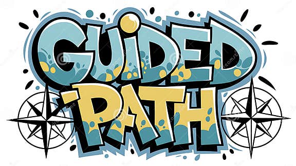 Guided Path a Visual Representation of Direction and Guidance Stock ...