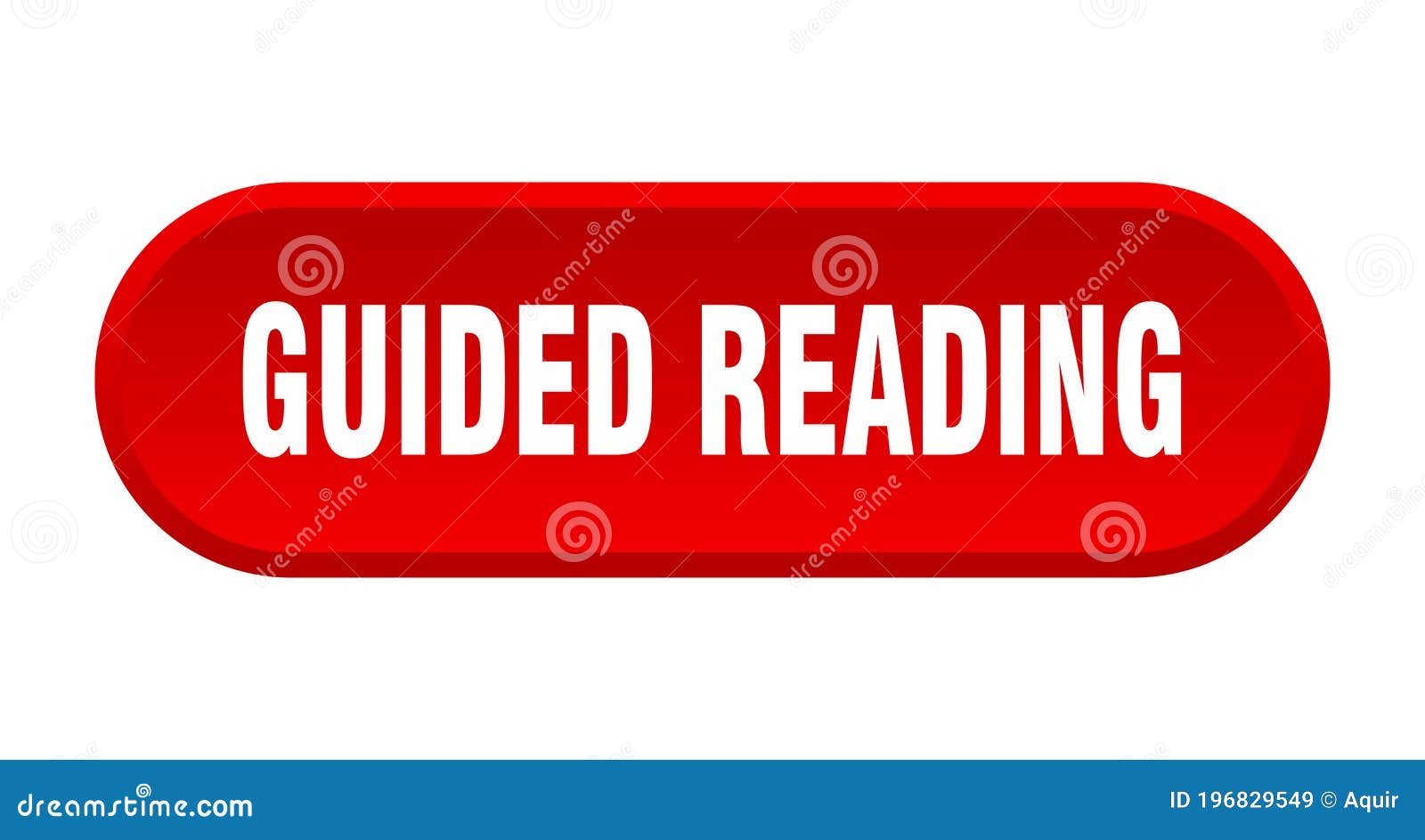 Guided reading button stock vector. Illustration of sticker - 196829549