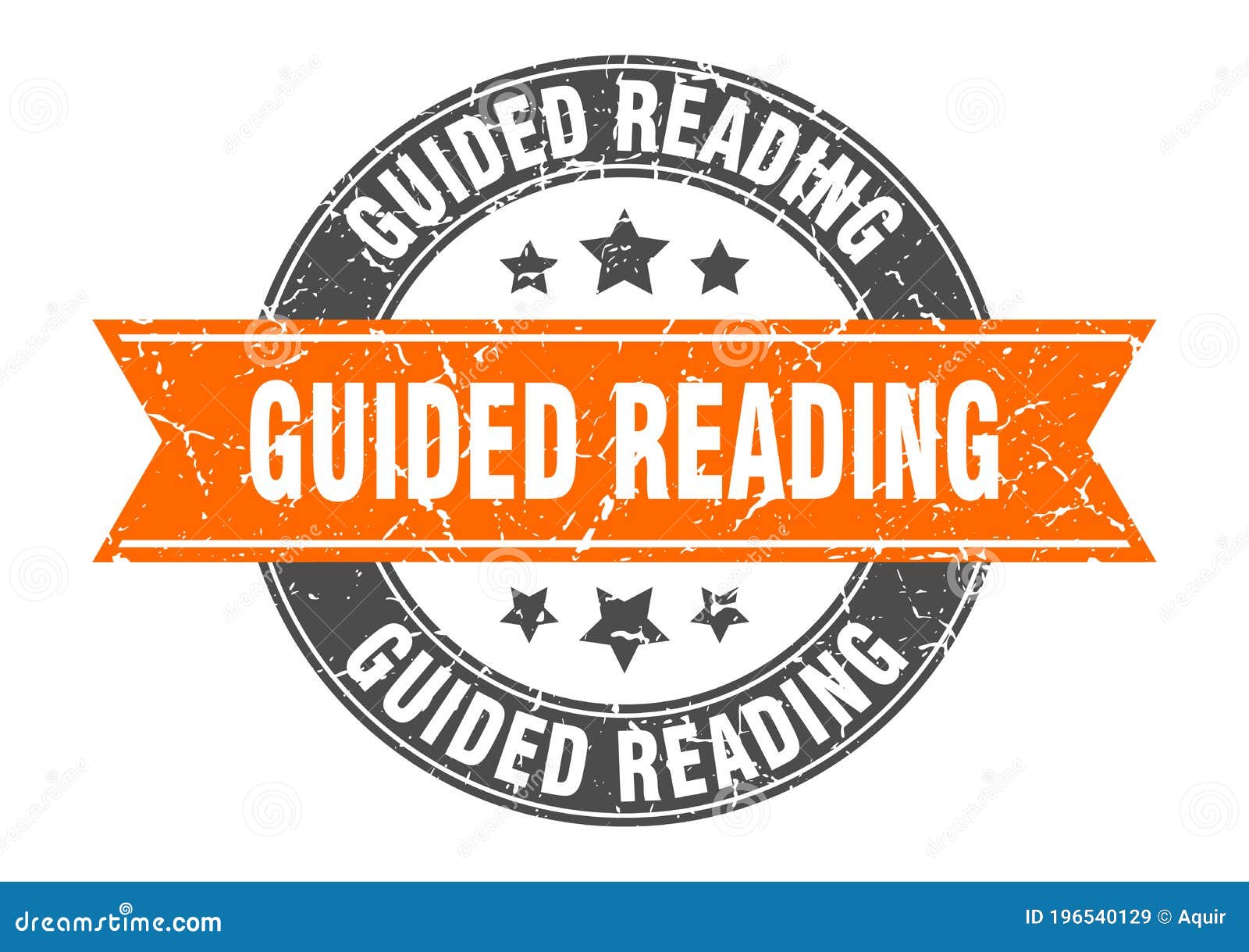 Guided reading stamp stock vector. Illustration of vector - 196540129