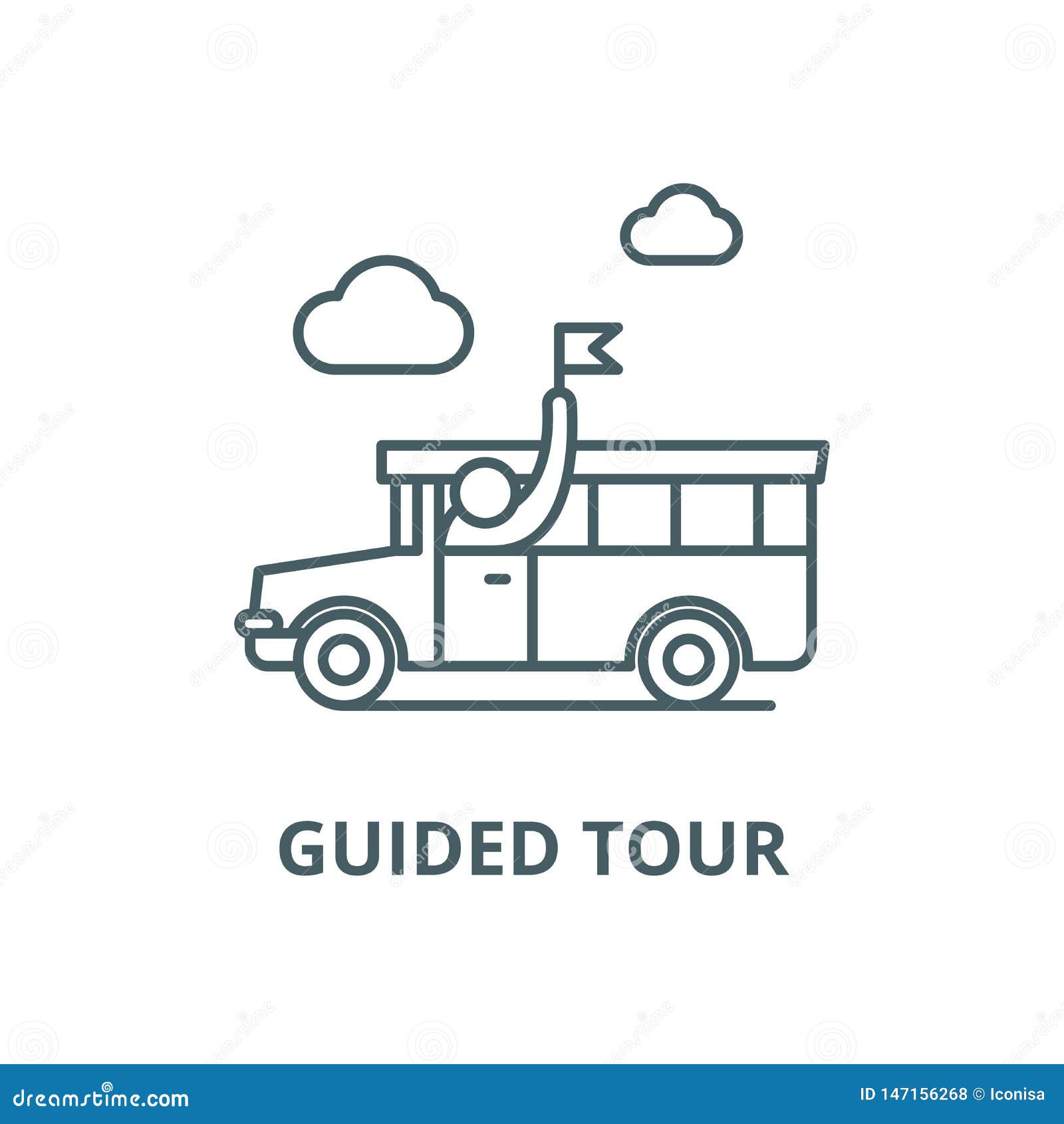 Guided Tour Vector Line Icon, Linear Concept, Outline Sign, Symbol ...