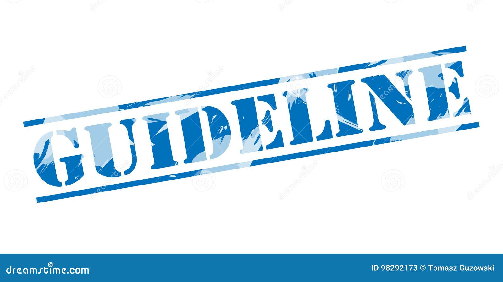 Guideline blue stamp stock illustration. Illustration of label - 98292173