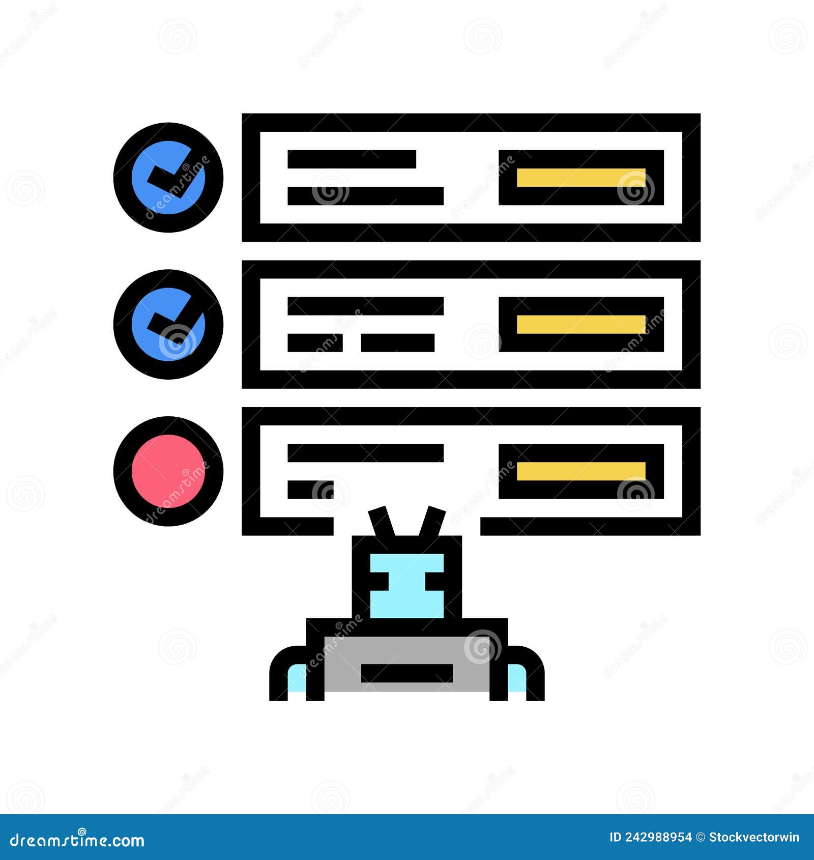Guideline System Color Icon Vector Illustration Stock Vector ...
