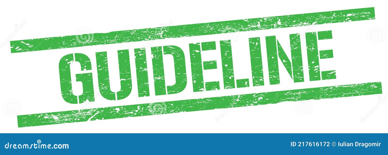 GUIDELINE Text on Green Grungy Rectangle Stamp Stock Illustration ...