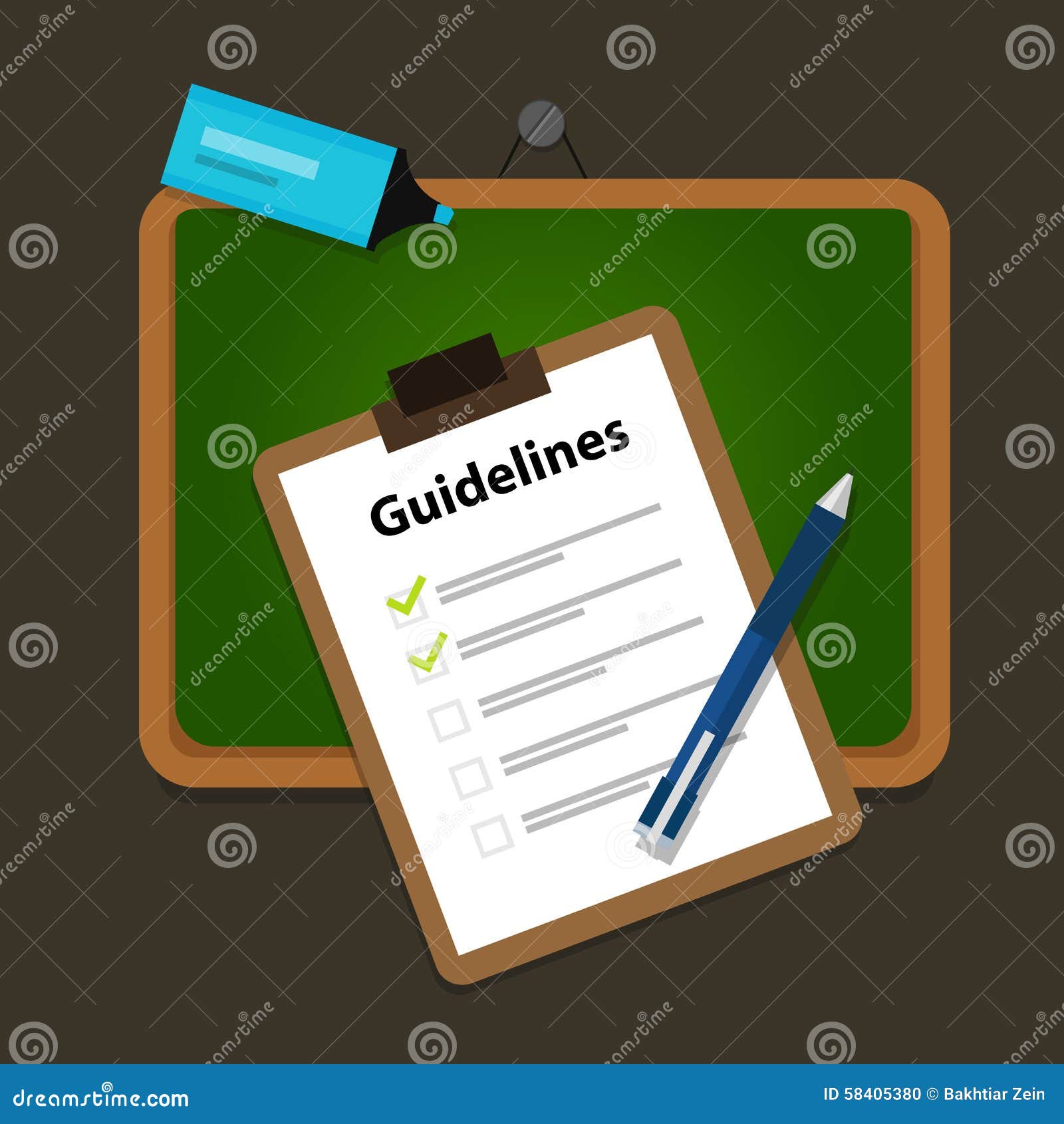 Guidelines Business Guide Standard Document Company Stock Vector ...