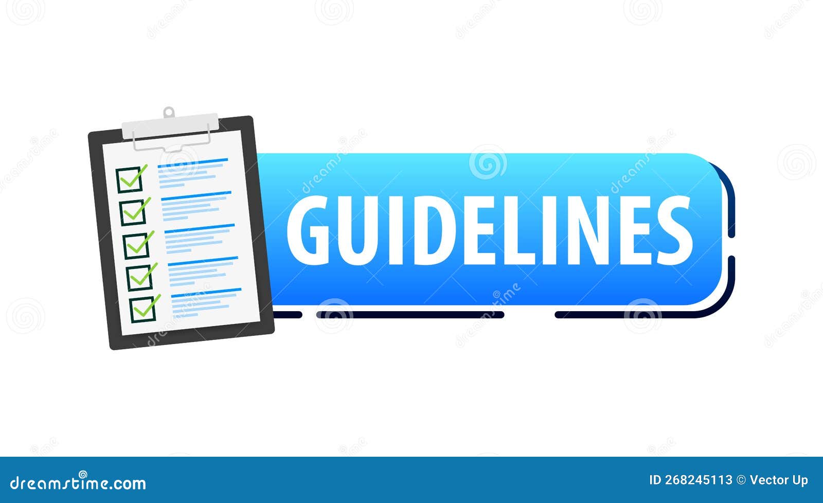Guidelines Document. Business Guide Standard. Vector Illustration ...