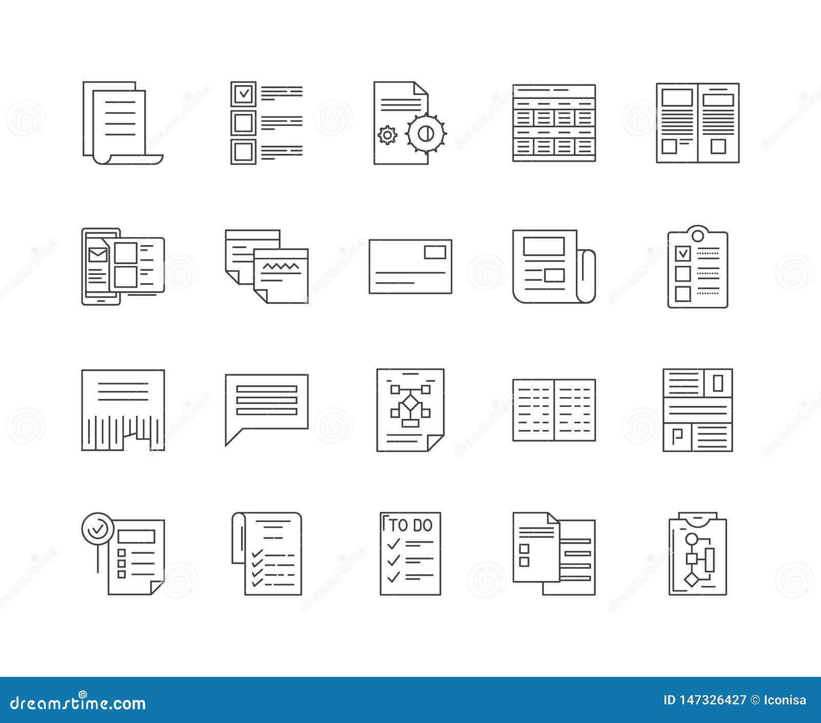 Guidelines Line Icons, Signs, Vector Set, Outline Illustration Concept ...