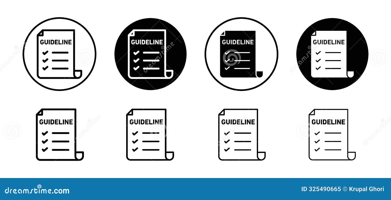 Guidelines Vector Icon Set Collection. Guidelines Outline Flat Icon ...