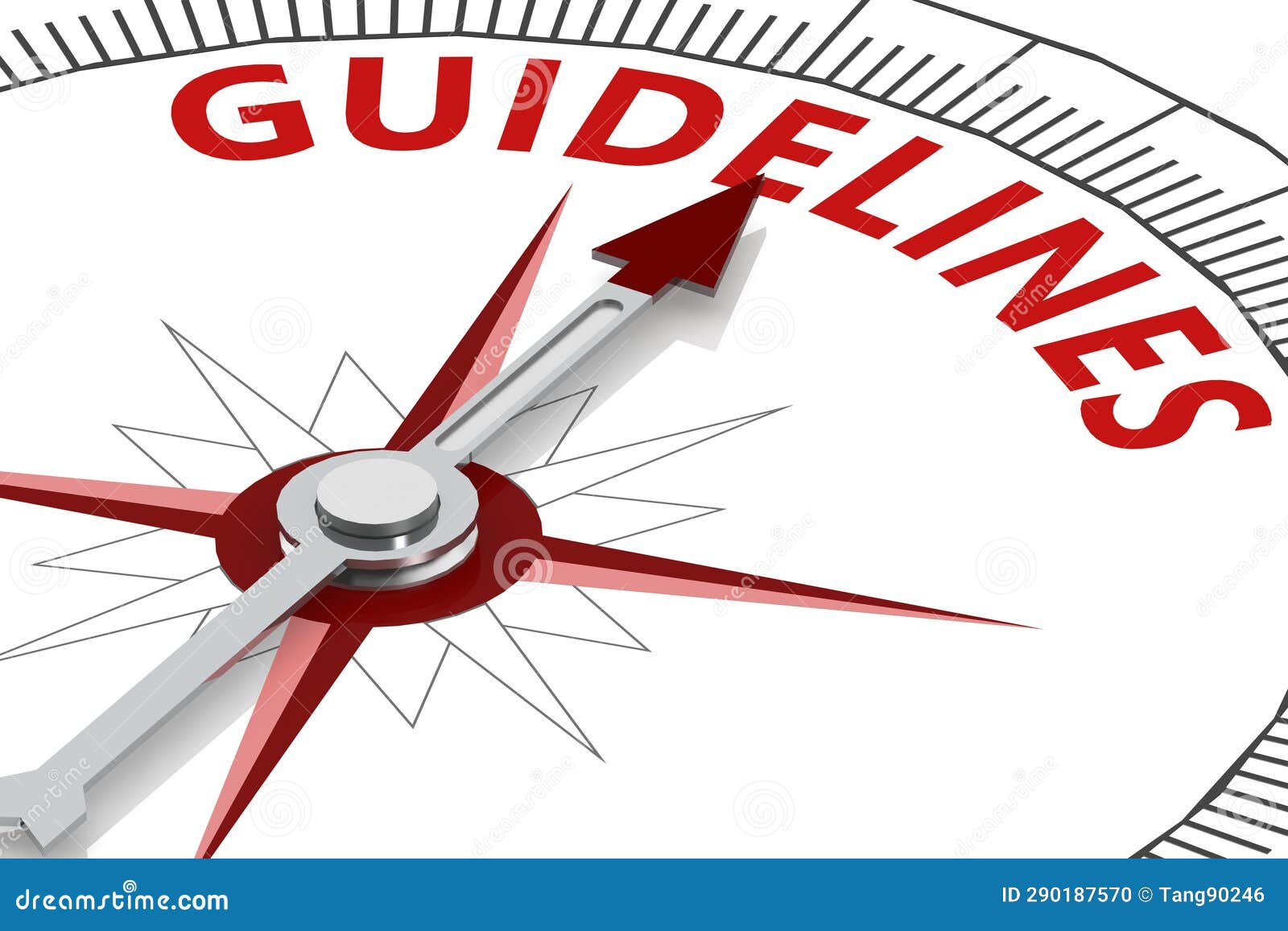 Guidelines Word with White Compass Stock Illustration - Illustration of ...
