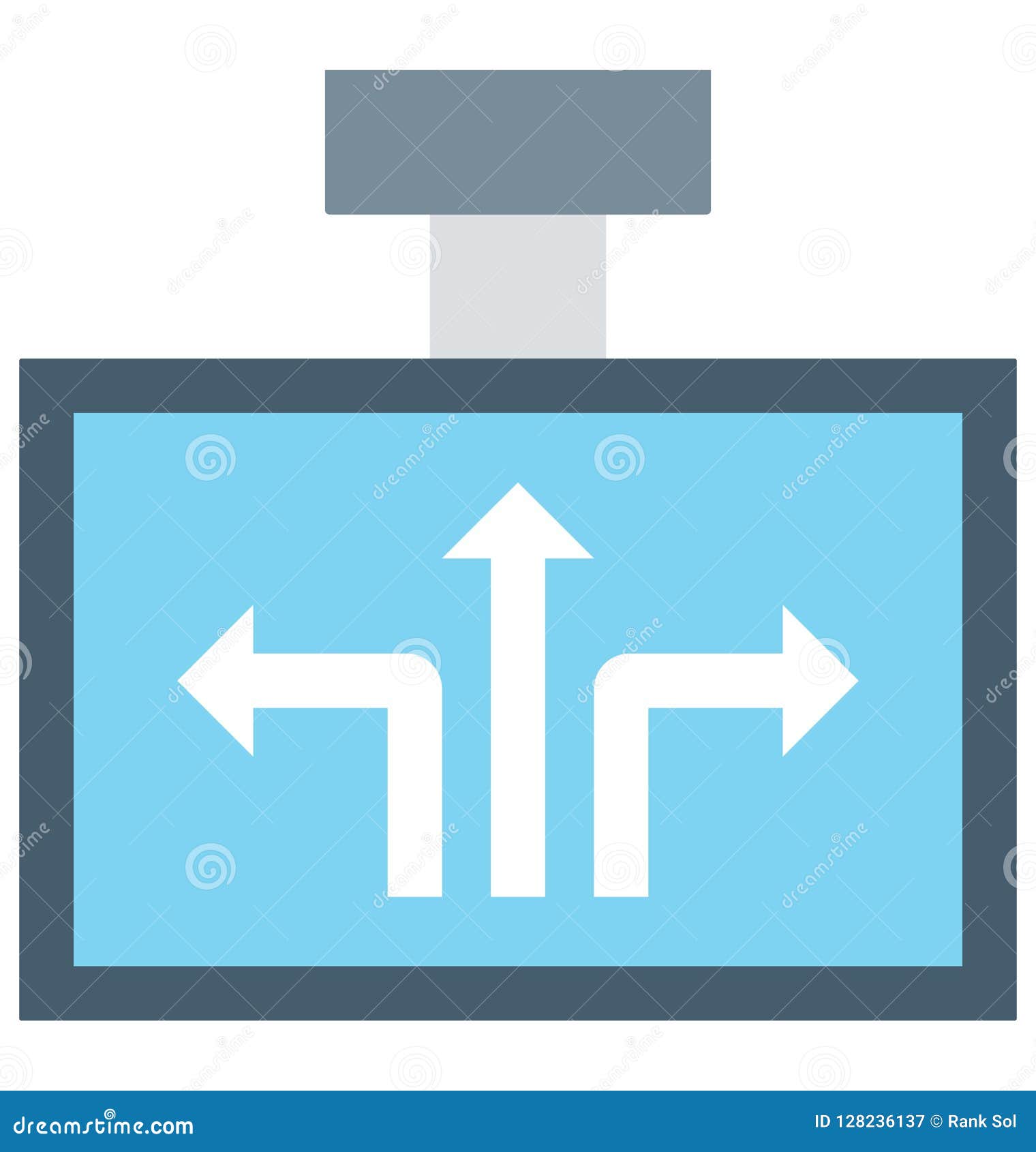 Guidepost Color Illustration Vector Icon Stock Vector - Illustration of ...