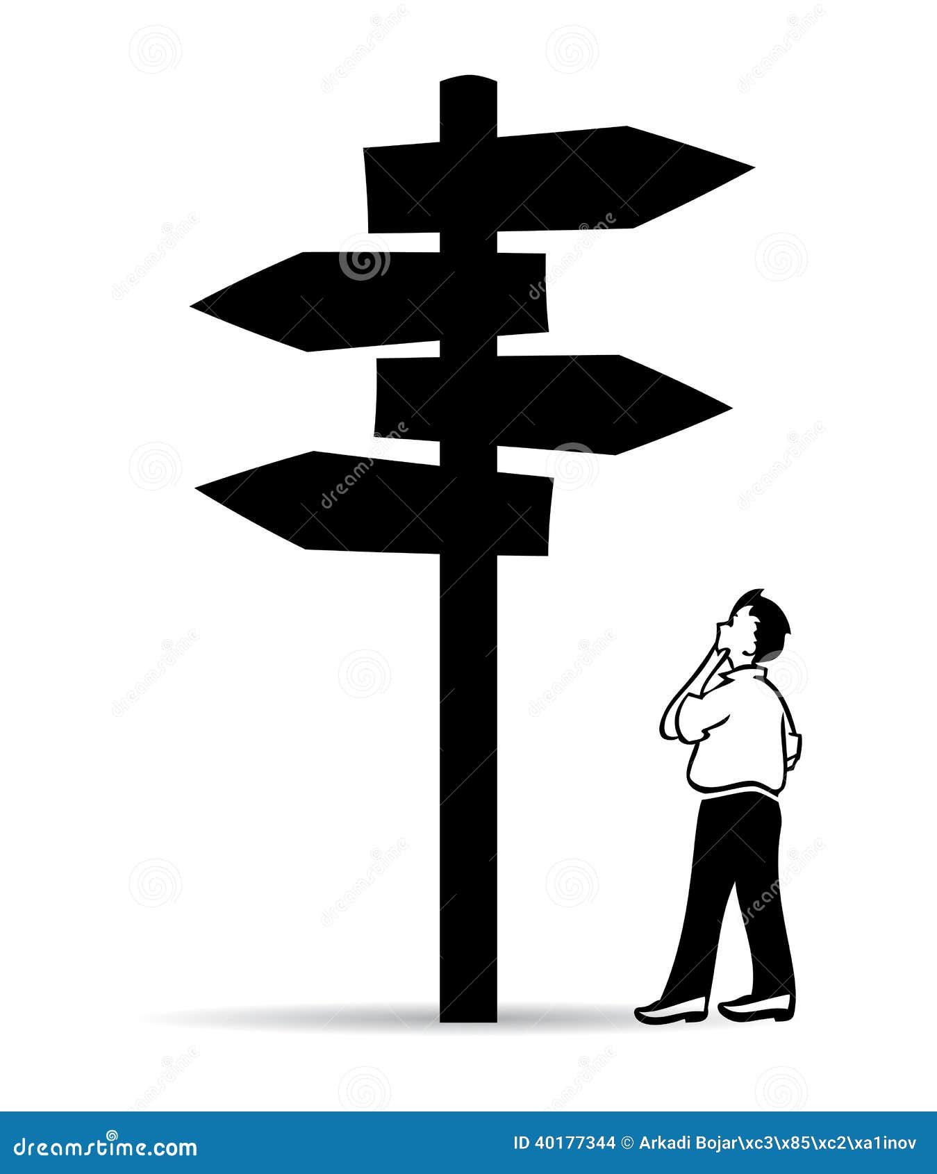 Guidepost stock vector. Illustration of decision, guide - 40177344