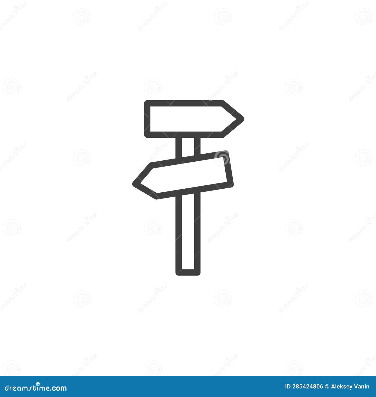 Guidepost line icon stock vector. Illustration of linear - 285424806