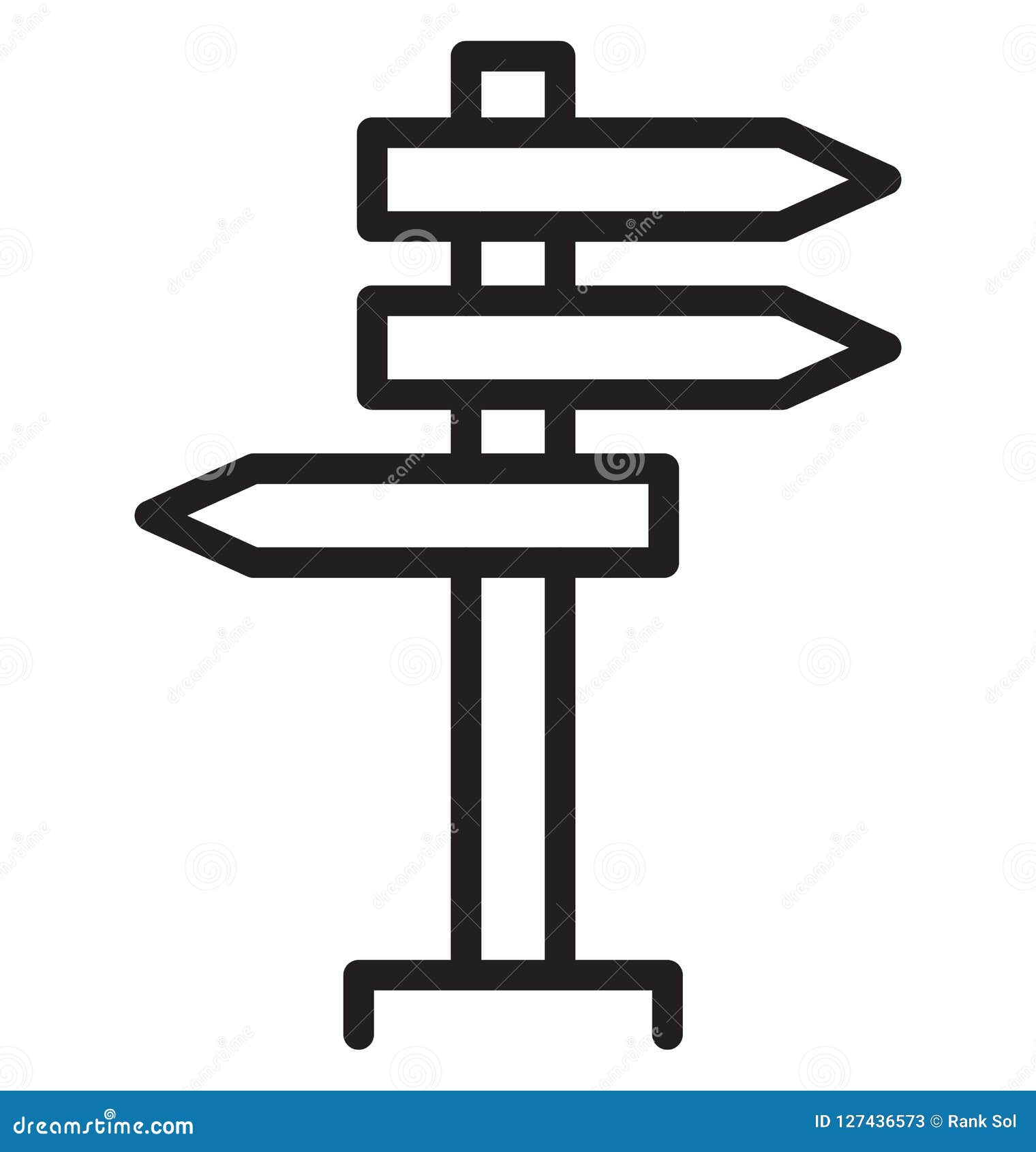 Guidepost Line Isolated Vector Icon Can Be Easily Modified and Edit ...