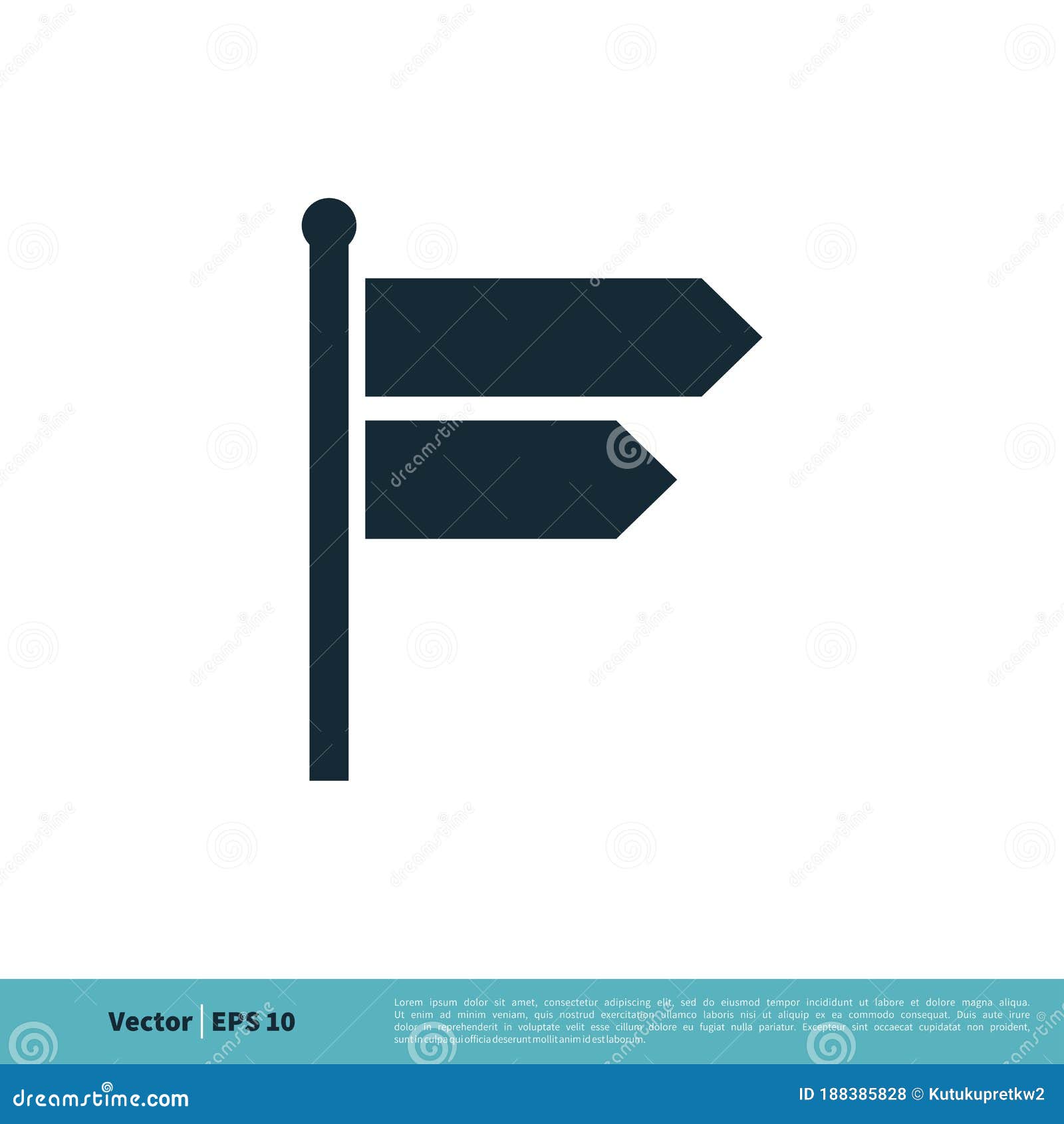 Guidepost Road Sign Icon Vector Logo Template Illustration Design ...
