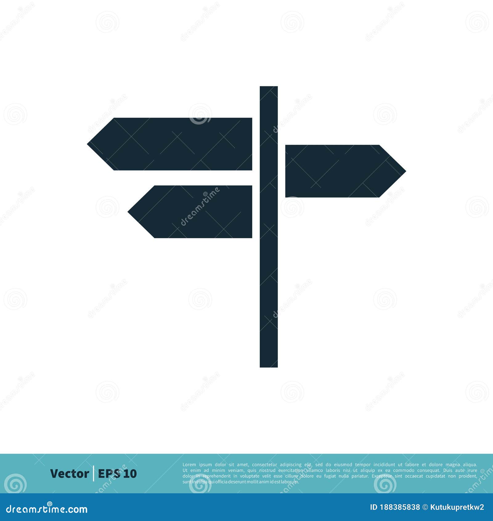 Guidepost Road Sign Icon Vector Logo Template Illustration Design ...