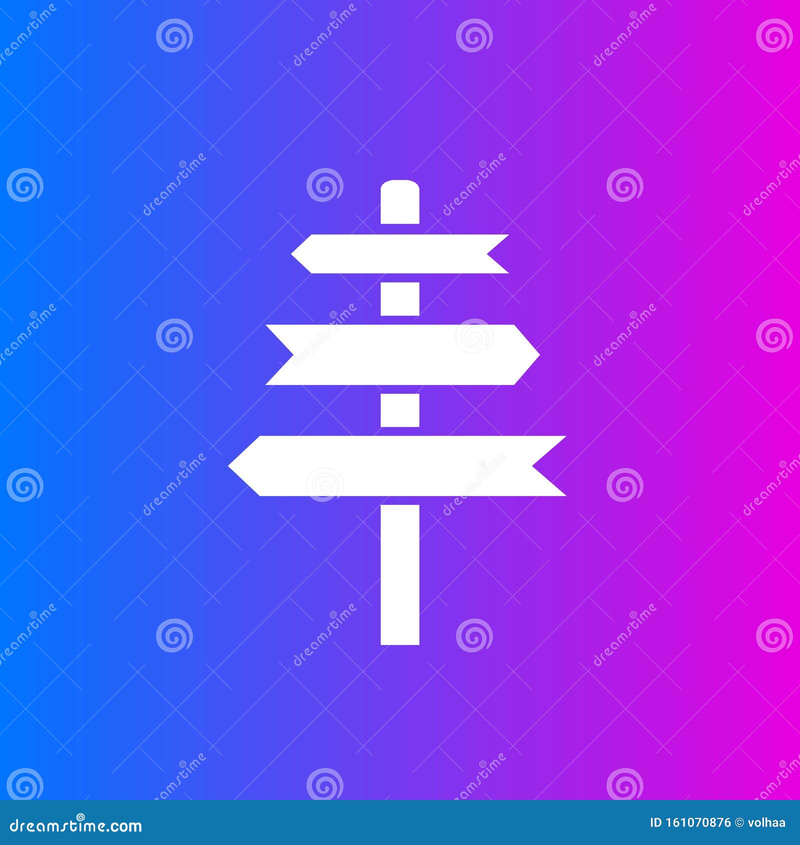 Guidepost vector icon stock vector. Illustration of isolated - 161070876
