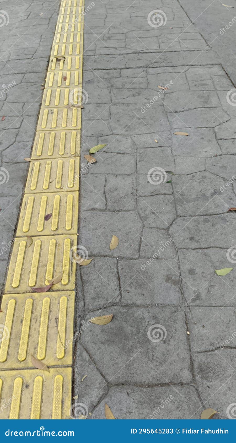 Guiding Block Installed on the Sidewalk Stock Image - Image of flooring ...