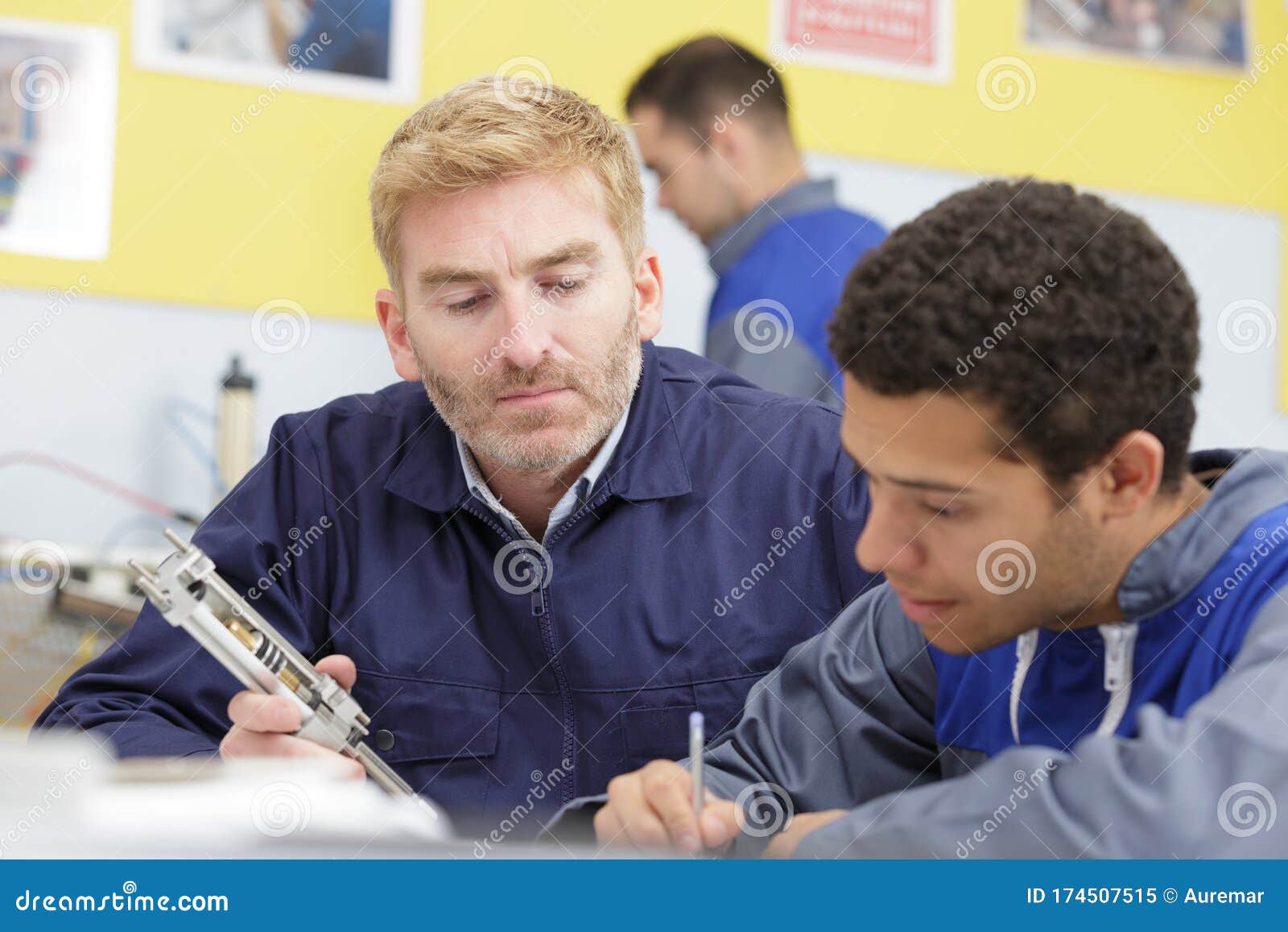 He Guiding Electrical Engineering Student Stock Image - Image of ...