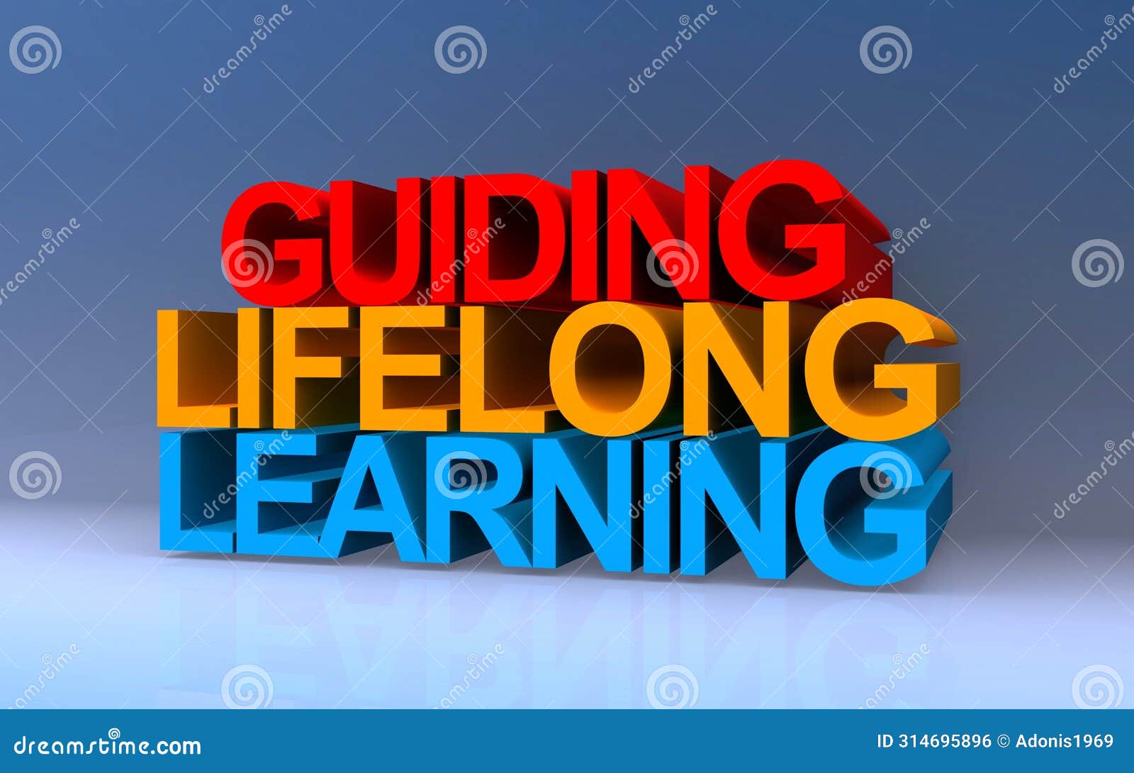 Guiding Lifelong Learning on Blue Stock Illustration - Illustration of ...