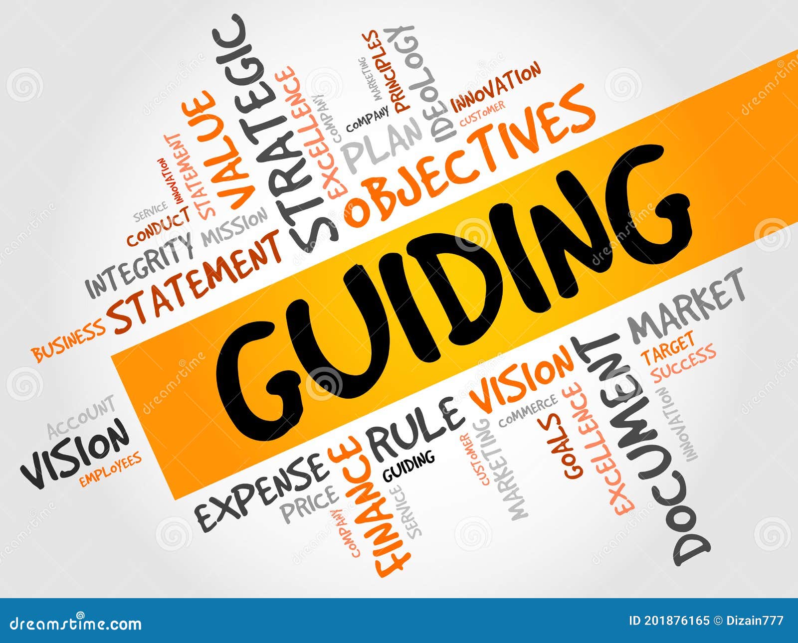 Guiding word cloud stock illustration. Illustration of consumer - 201876165