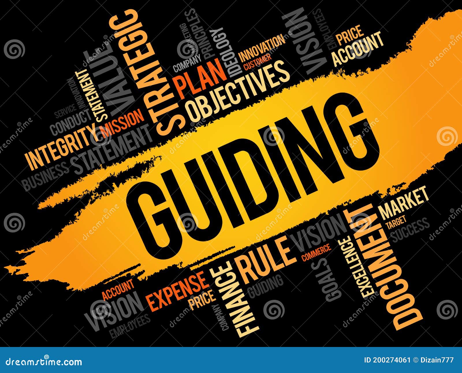 Guiding Word In Blue Glossy Letters Stock Photo | CartoonDealer.com ...