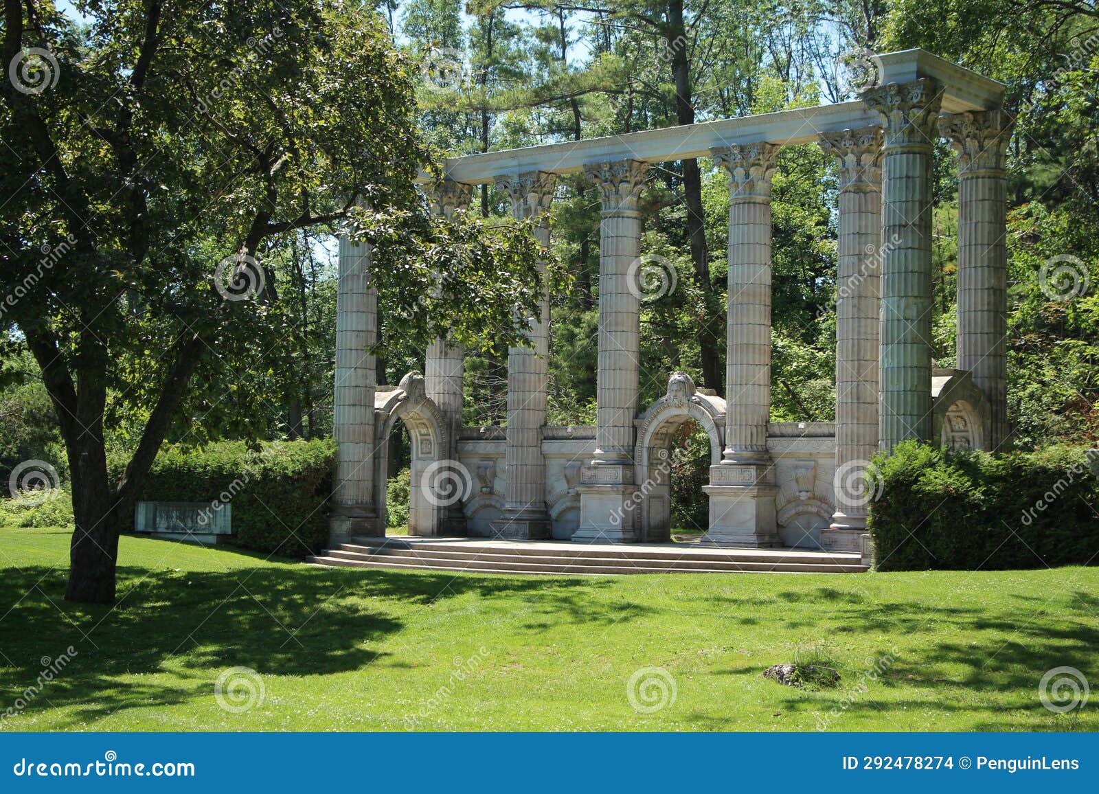Guild Guildwood Toronto Monument Pillars with Grass and Tree in Front ...