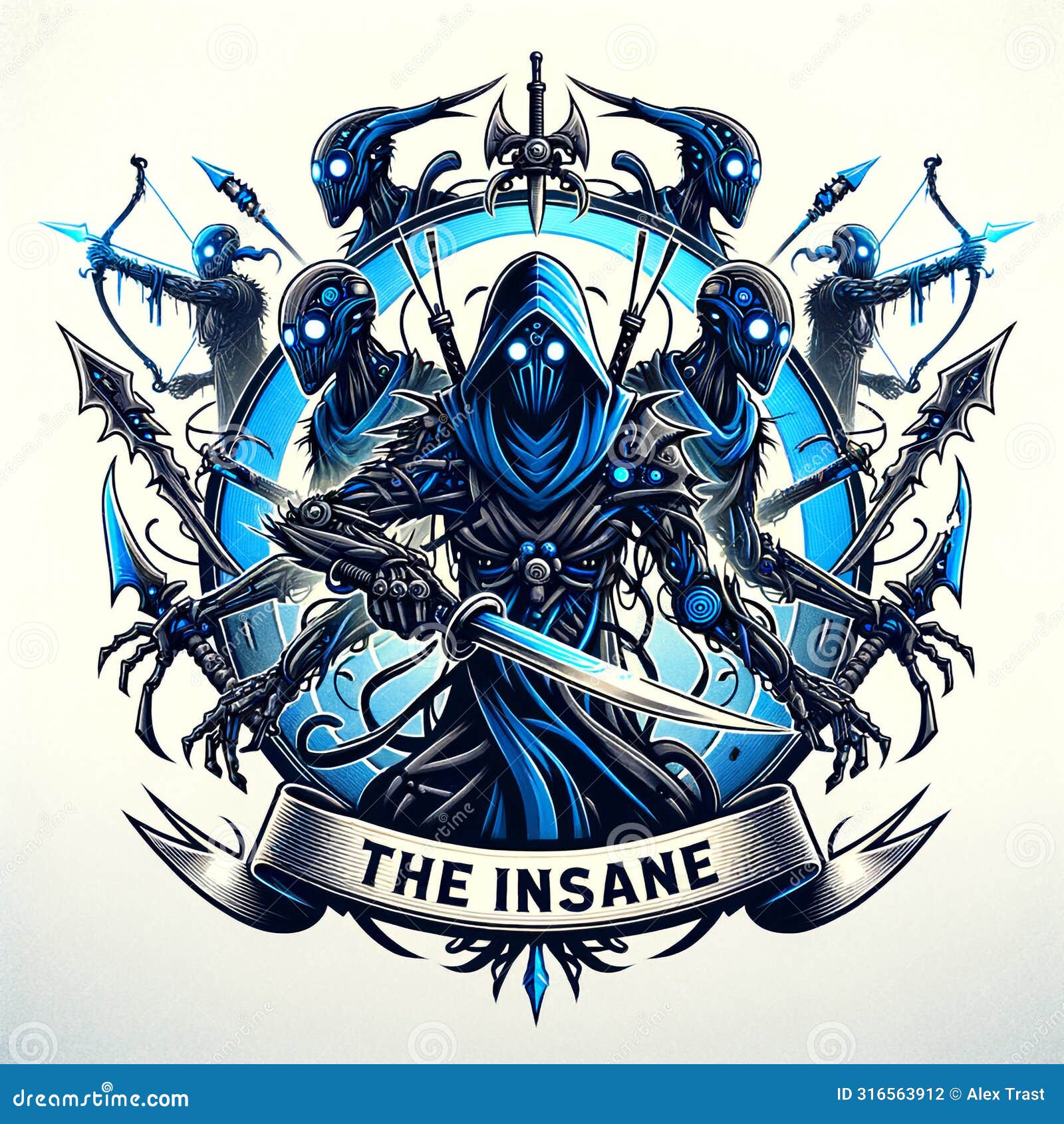 Guild "The Insane" Logo. Generated By AI. Stock Photo | CartoonDealer ...