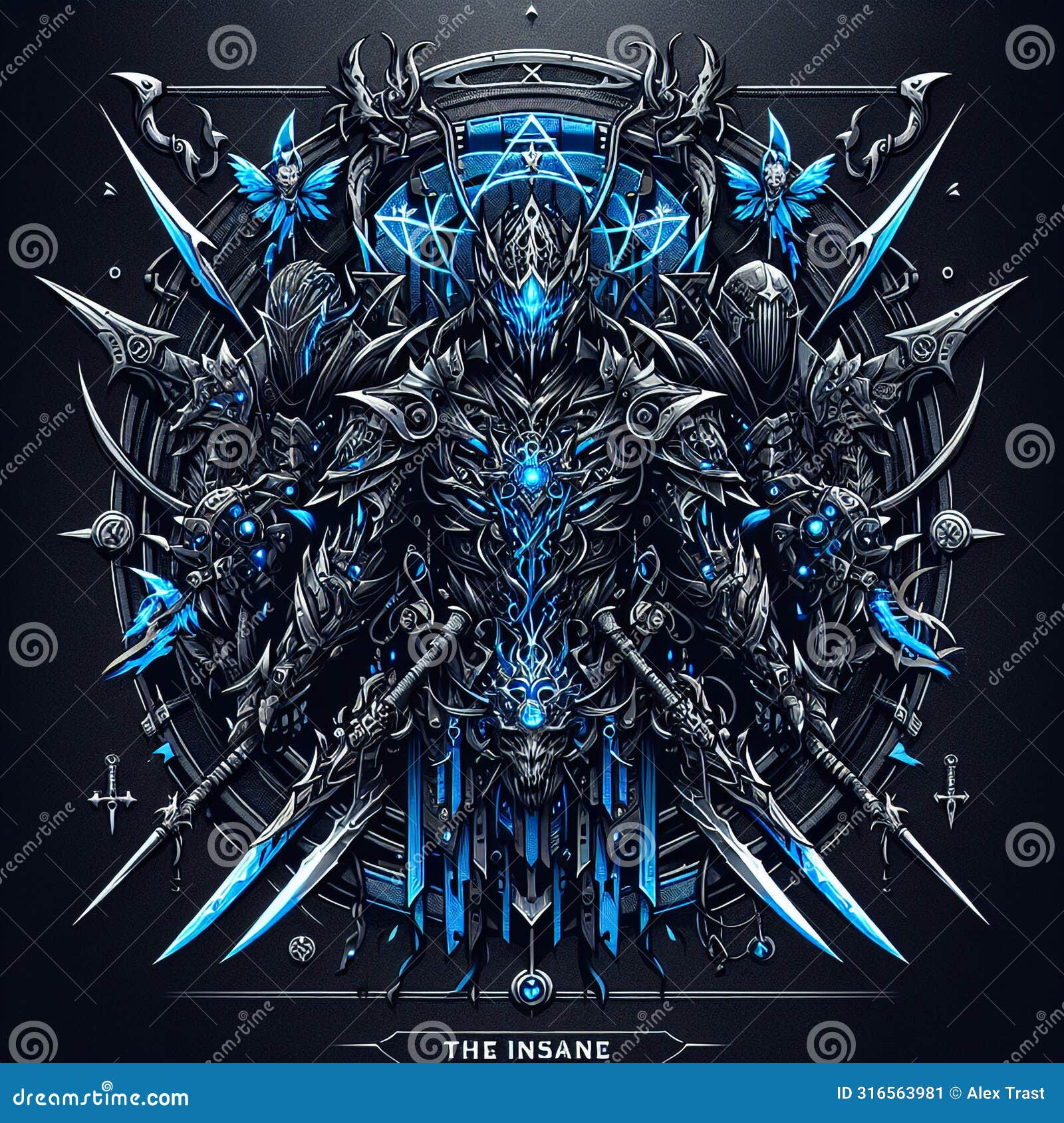 Guild "the Insane" Logo. Generated by AI. Stock Illustration ...