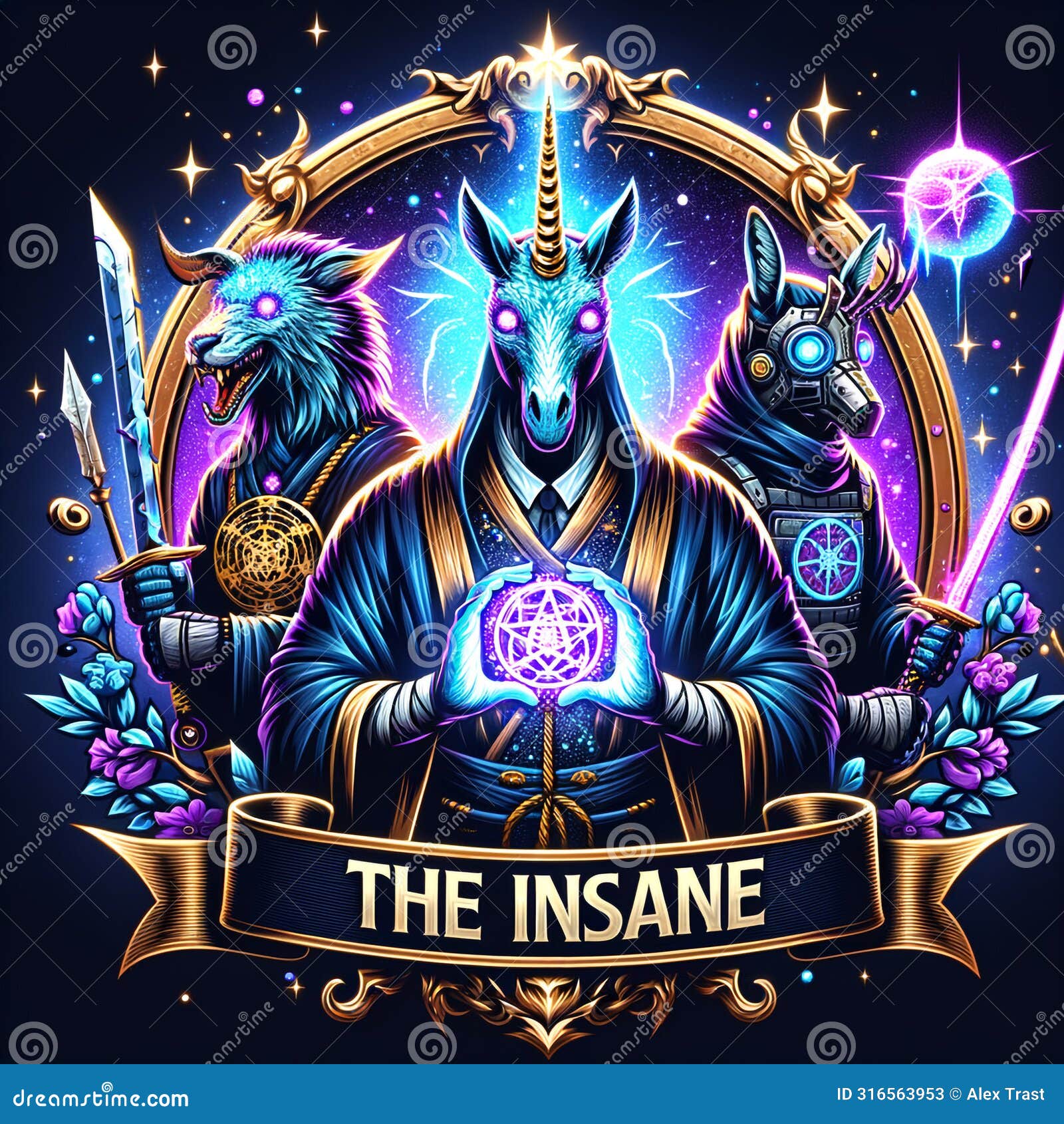 Guild "The Insane" Logo. Generated By AI. Royalty-Free Stock ...
