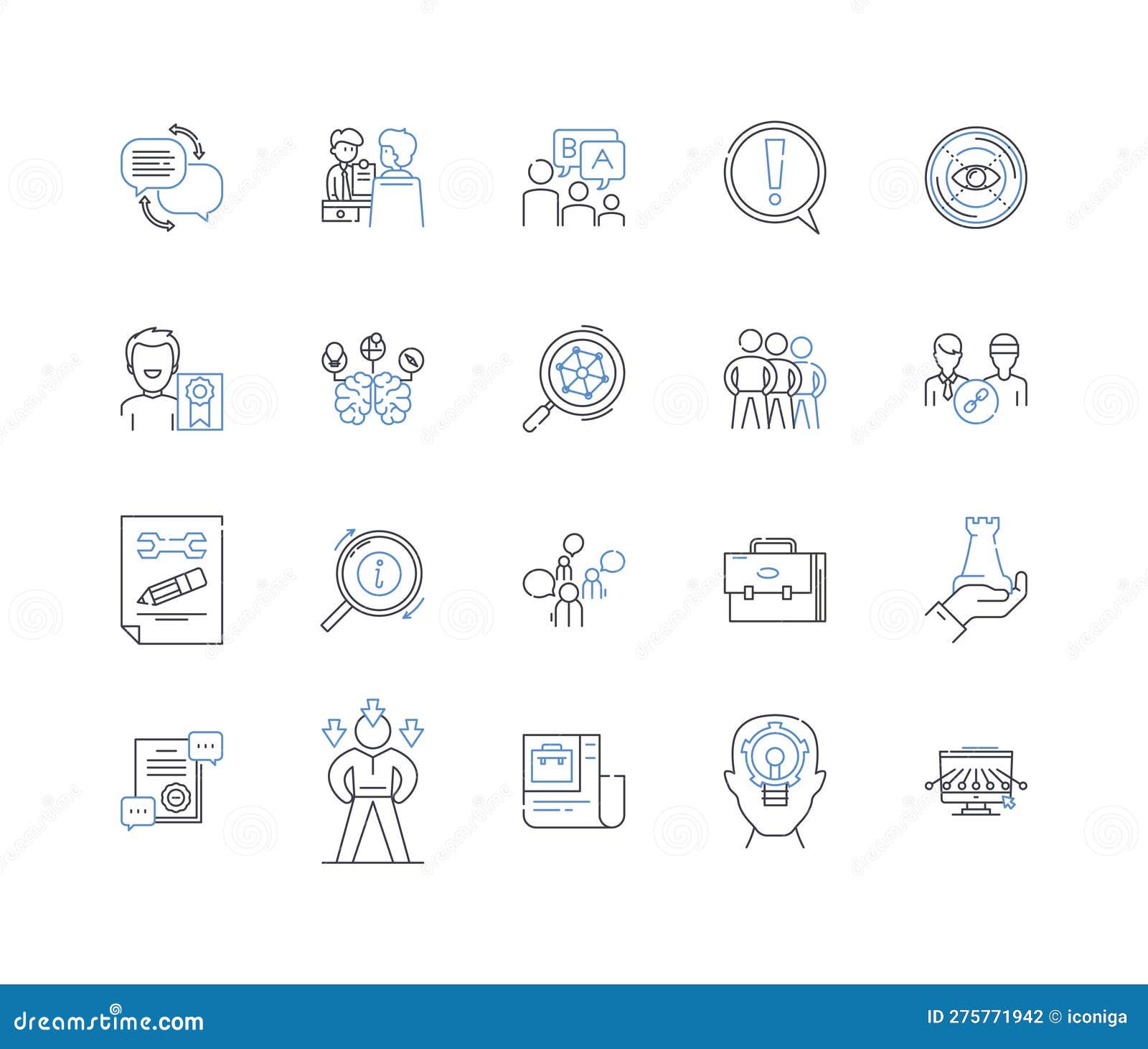 Guild Service Line Icons Collection. Community, Unity, Loyalty, Support ...