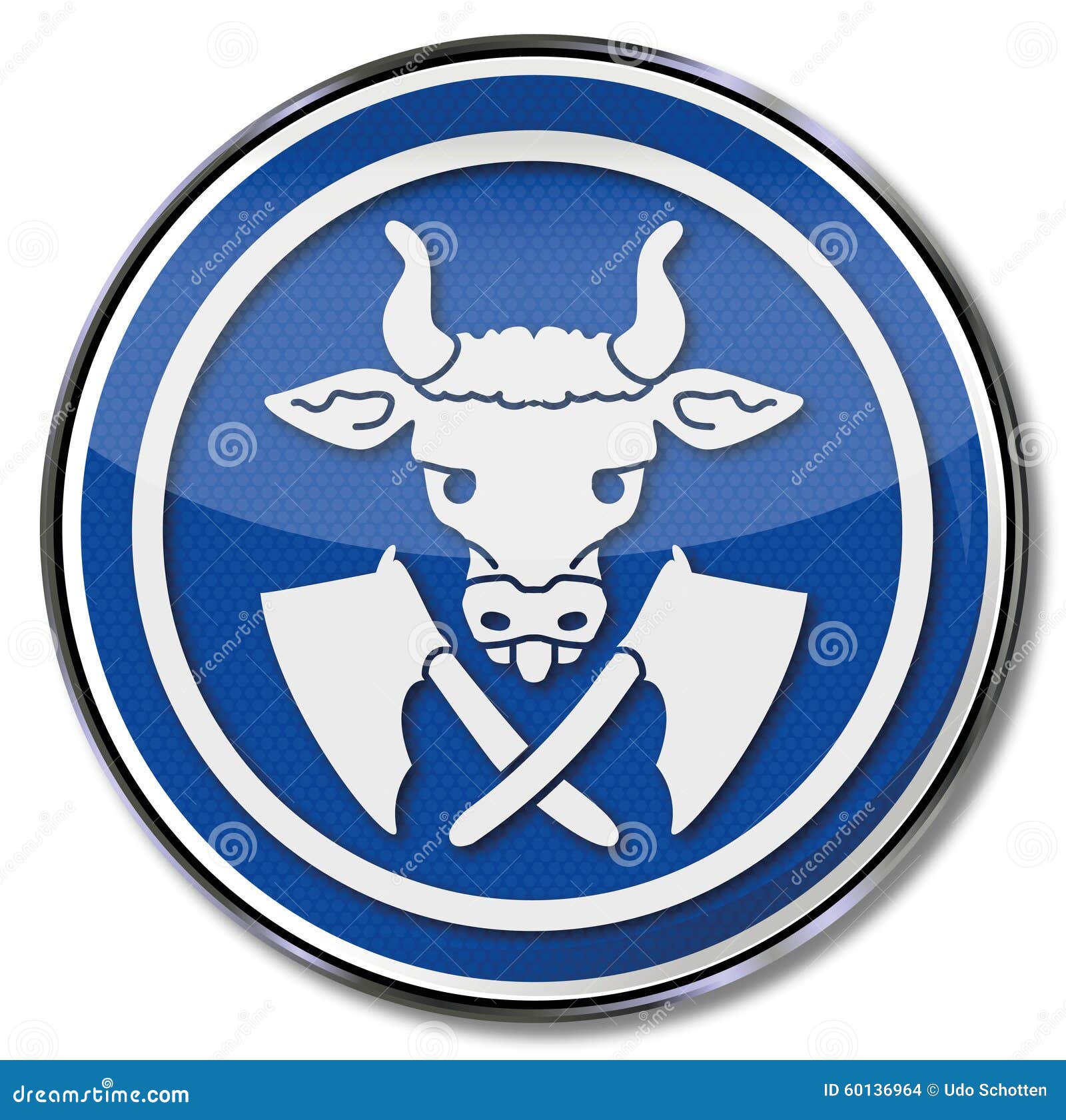 Sign For Butcher Shop With Cleaver Graphic Vector Illustration ...