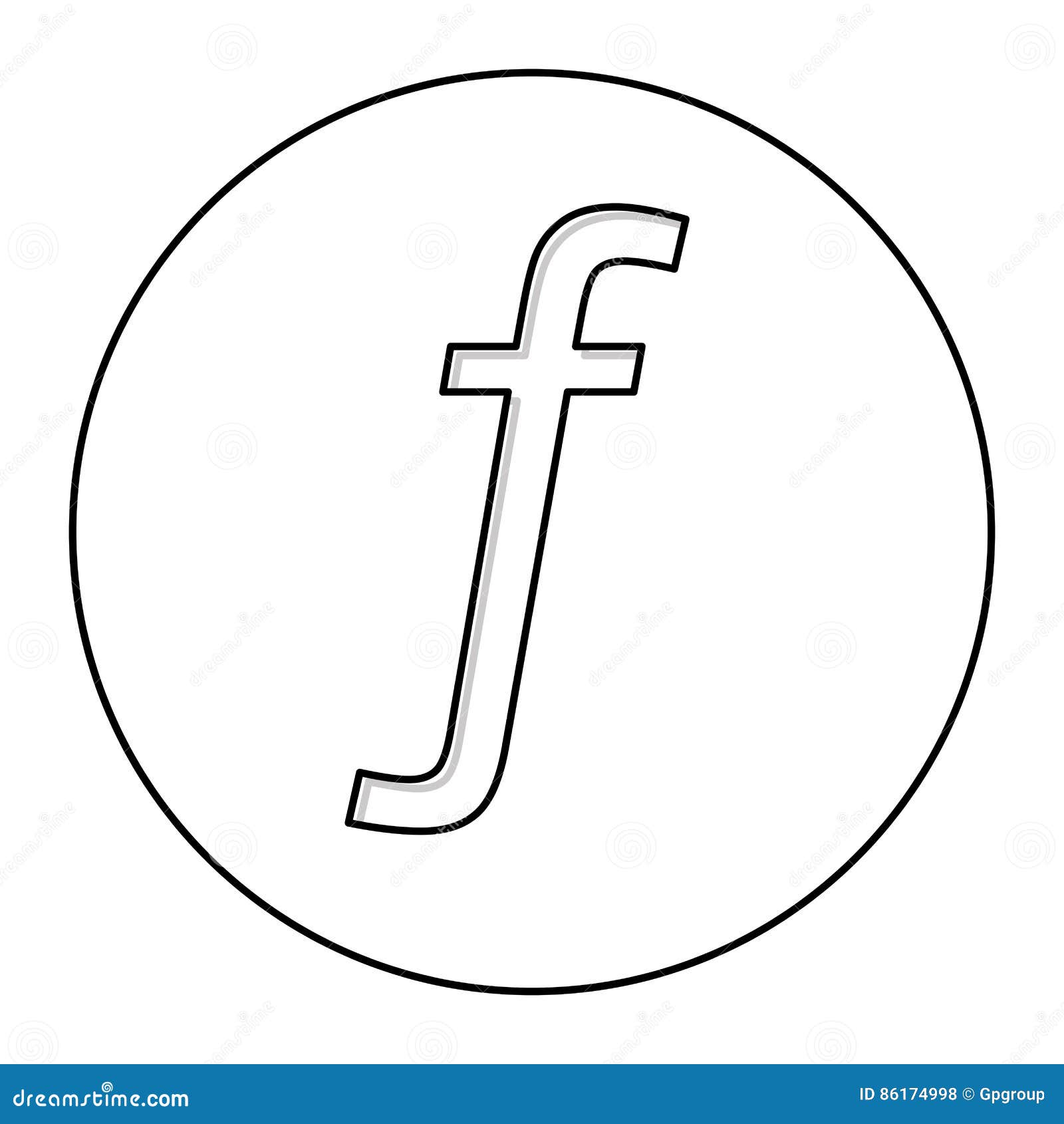 Guilder Currency Symbol Icon Stock Illustration - Illustration of pound ...