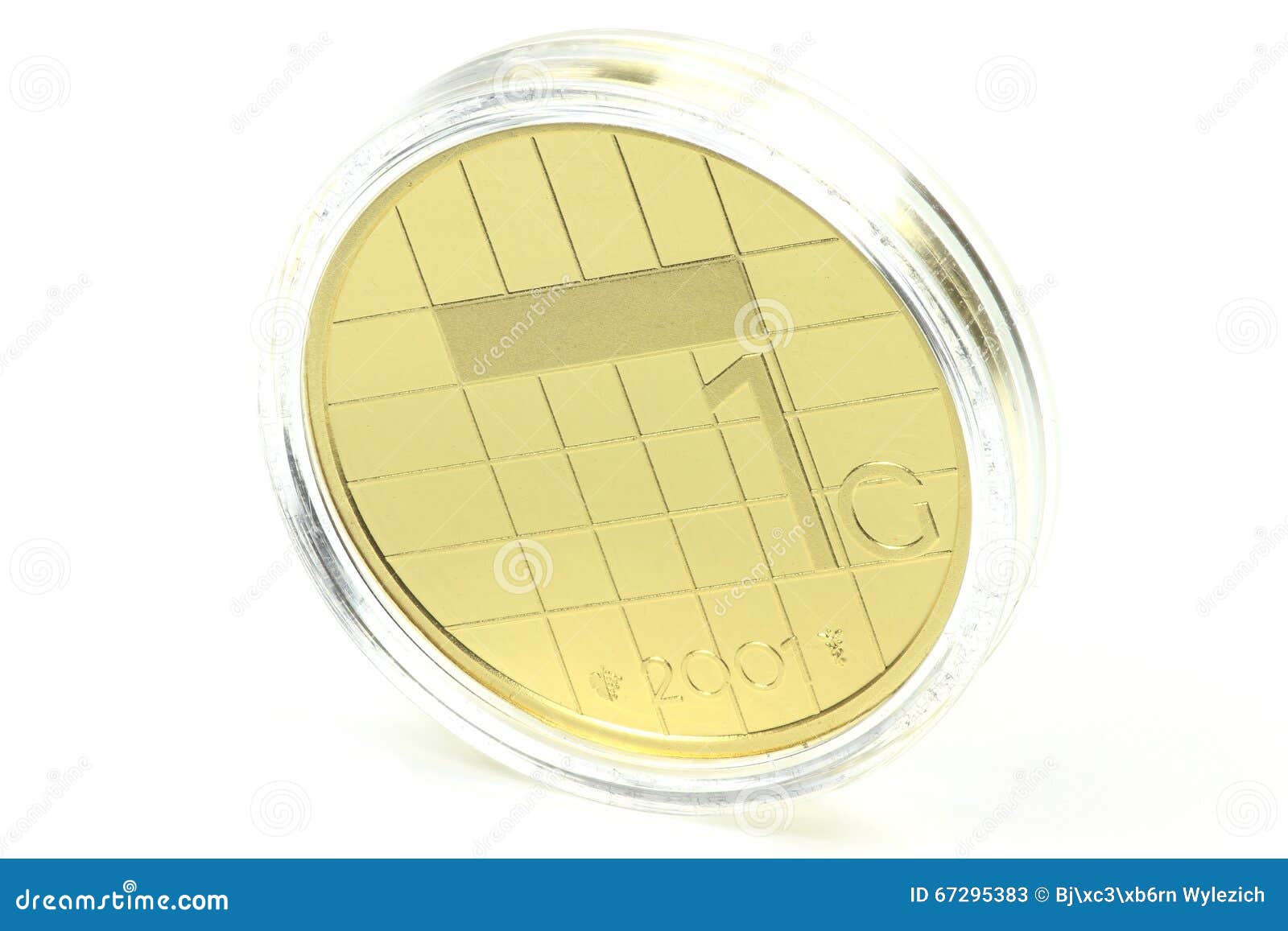 1 Guilder gold coin stock image. Image of isolated, fine - 67295383