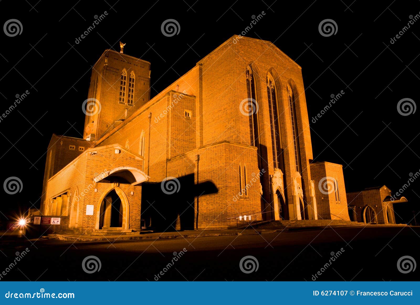 Guildford Cathedral at Night Stock Image - Image of perspective, brick ...