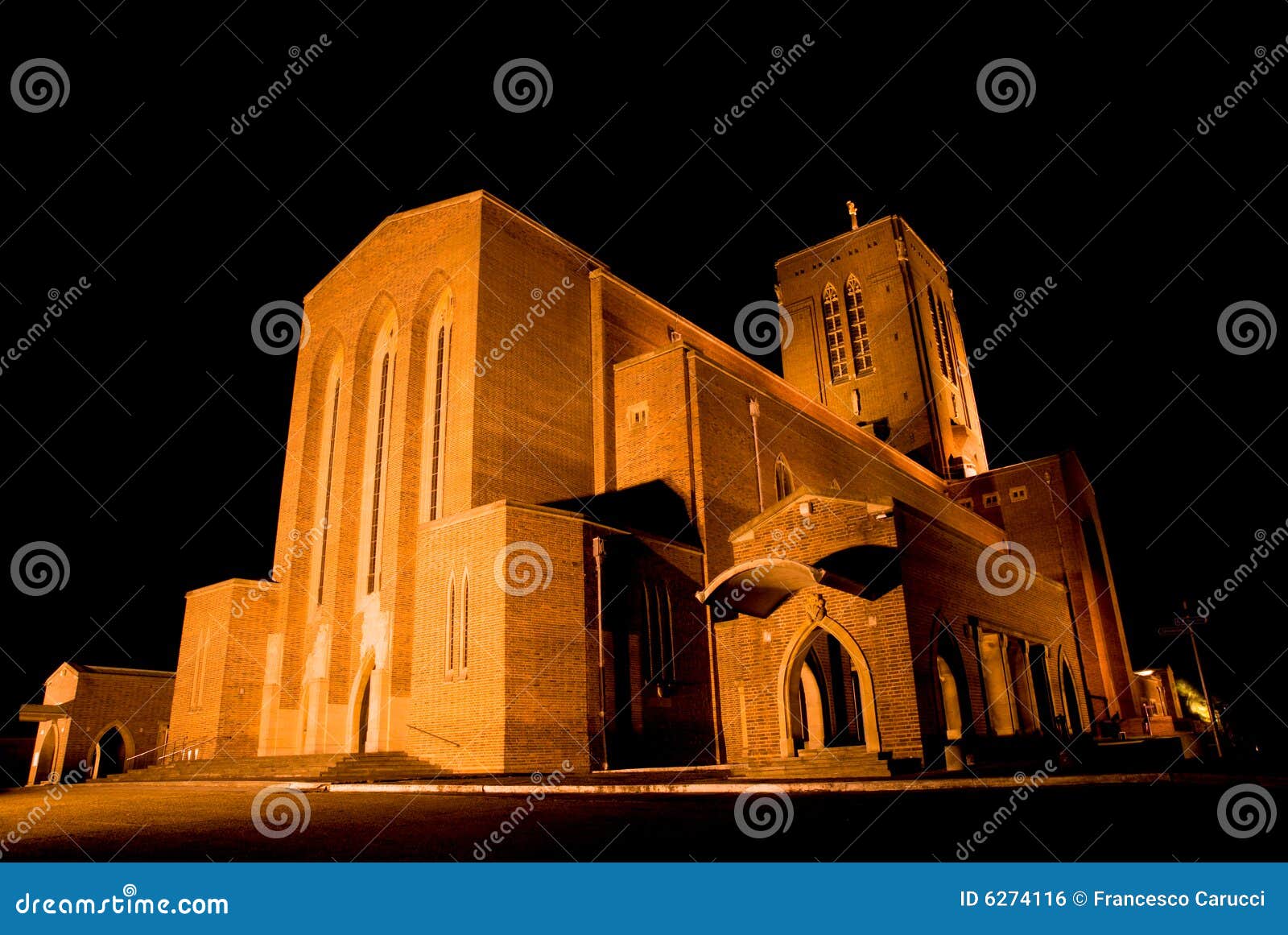 Guildford Cathedral at Night Stock Photo - Image of europe, angle: 6274116
