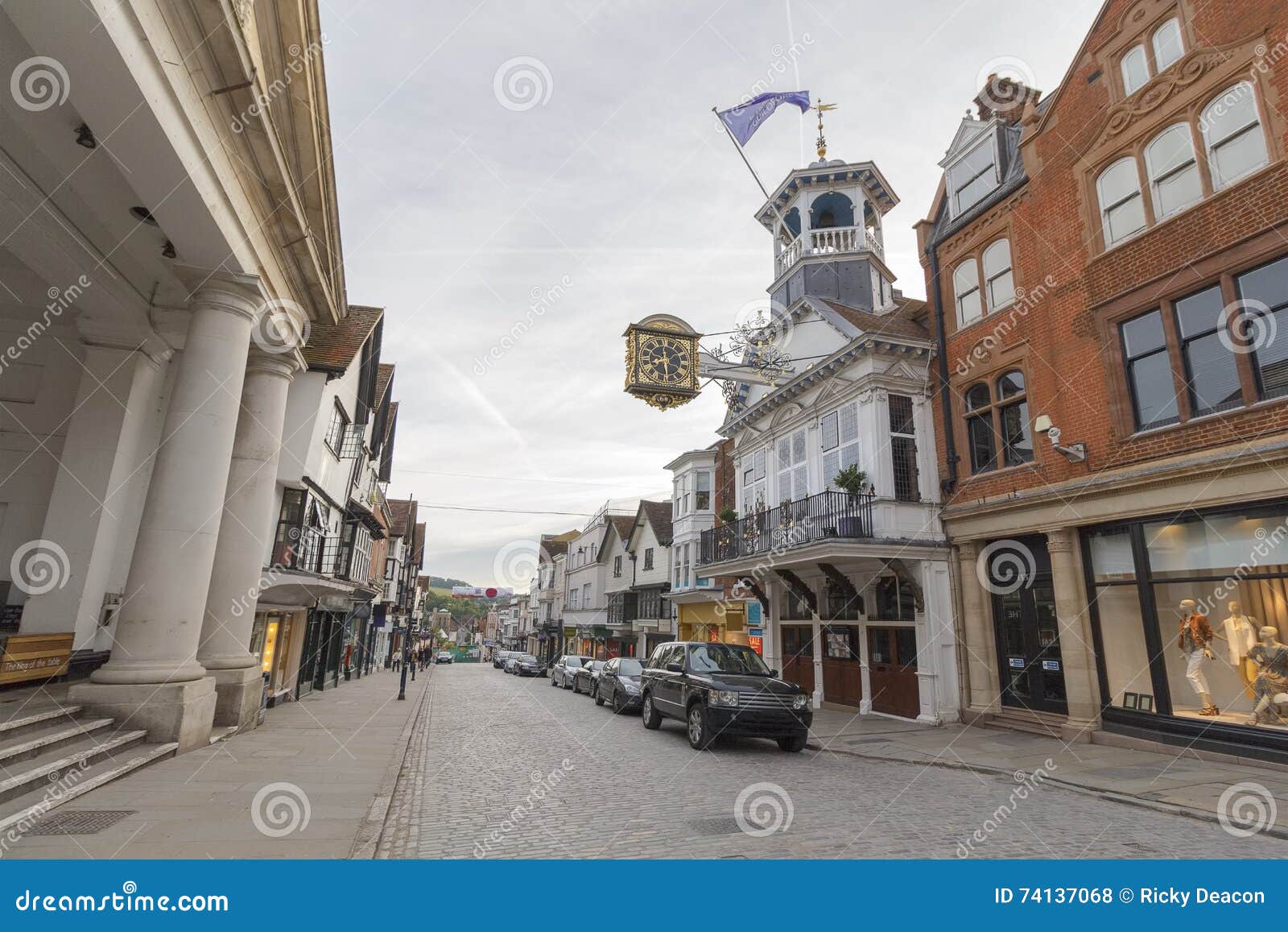 Guildford Town Centre, Surrey, UK Stock Photo - Image of peaceful ...