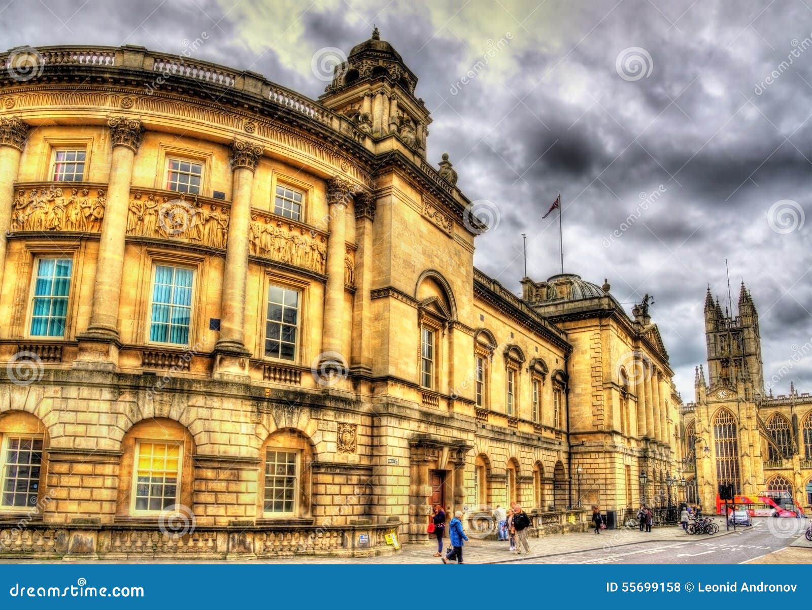 The Guildhall in Bath - England Stock Photo - Image of building ...