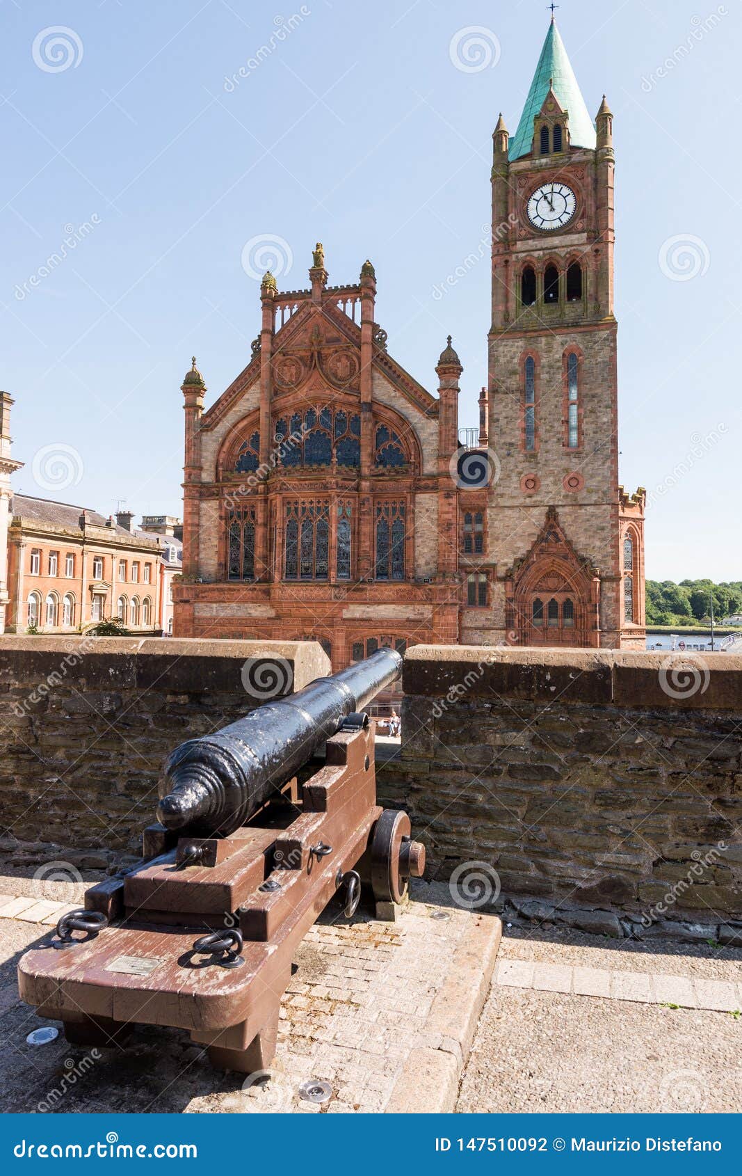 The Guildhall in Derry, Northern Ireland Stock Photo - Image of ...