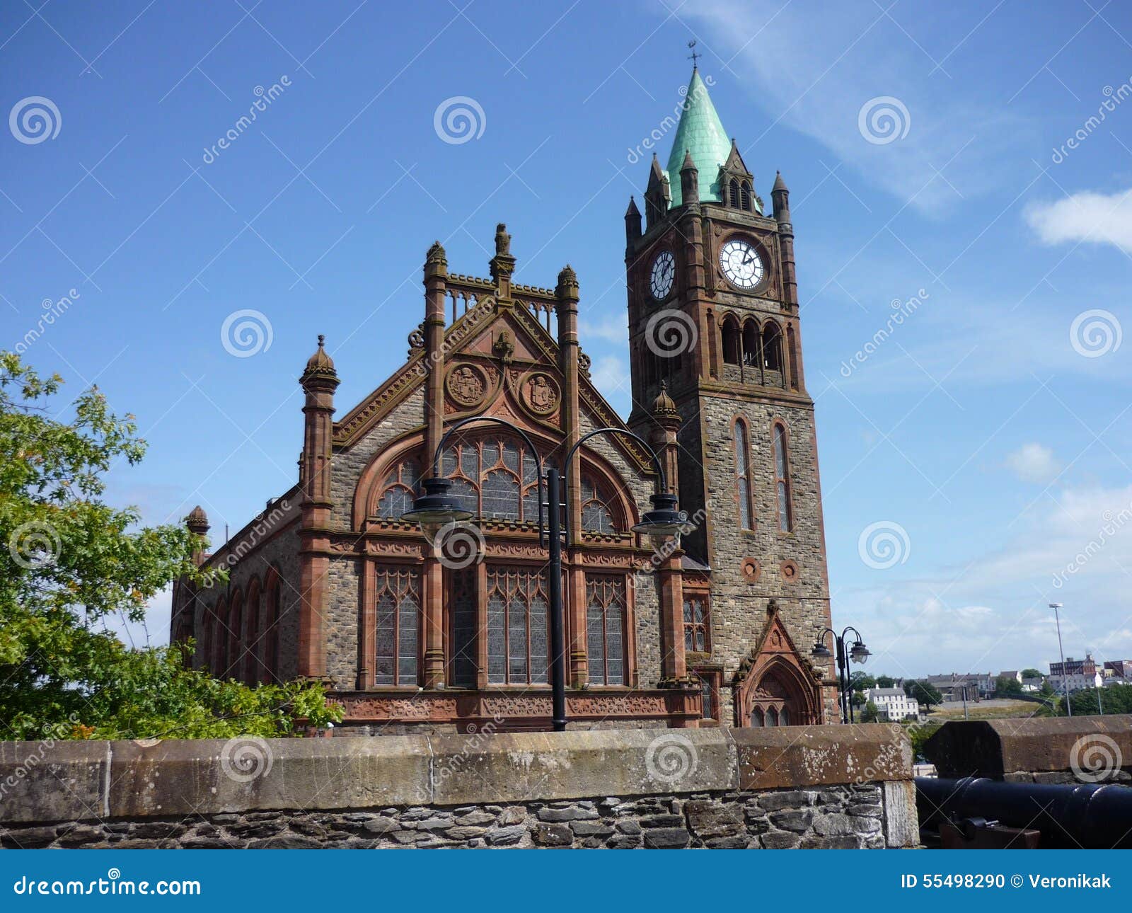 Guildhall of Derry stock photo. Image of architecture - 55498290