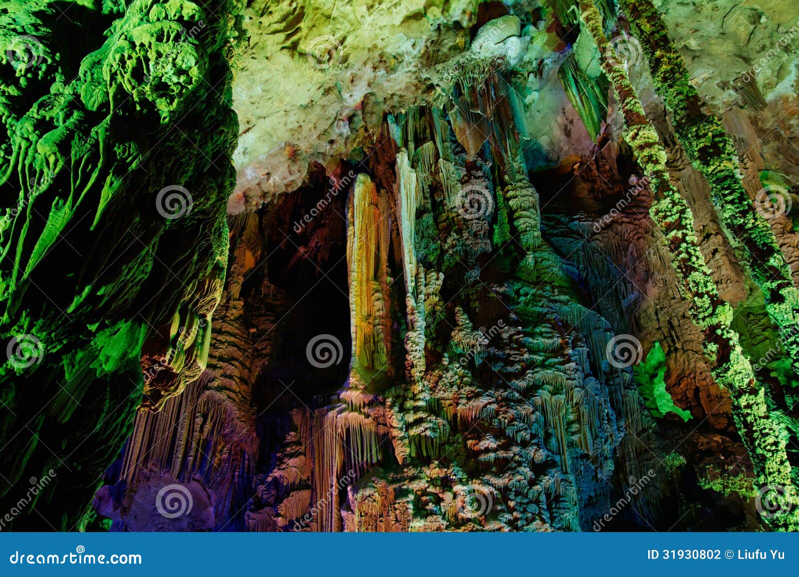 Guilin stock photo. Image of geological, cave, limestone - 31930802