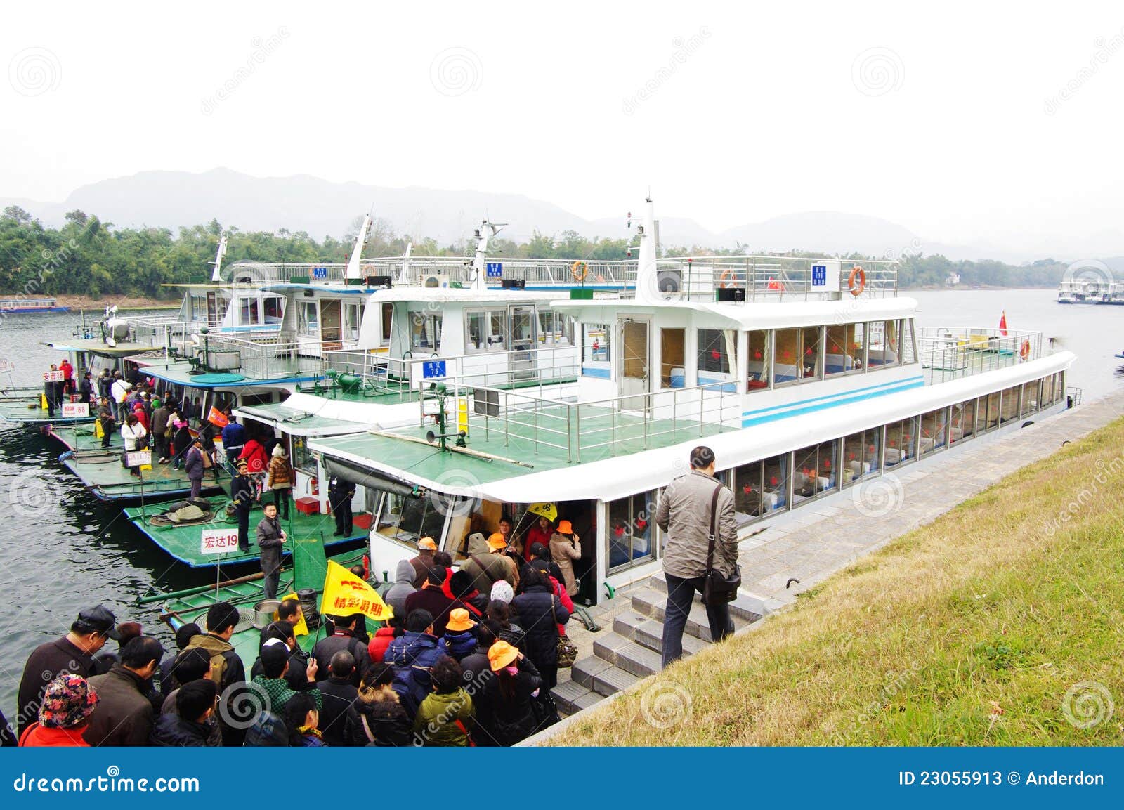 Guilin Li River Cruise Dock,China Editorial Stock Photo - Image of ...