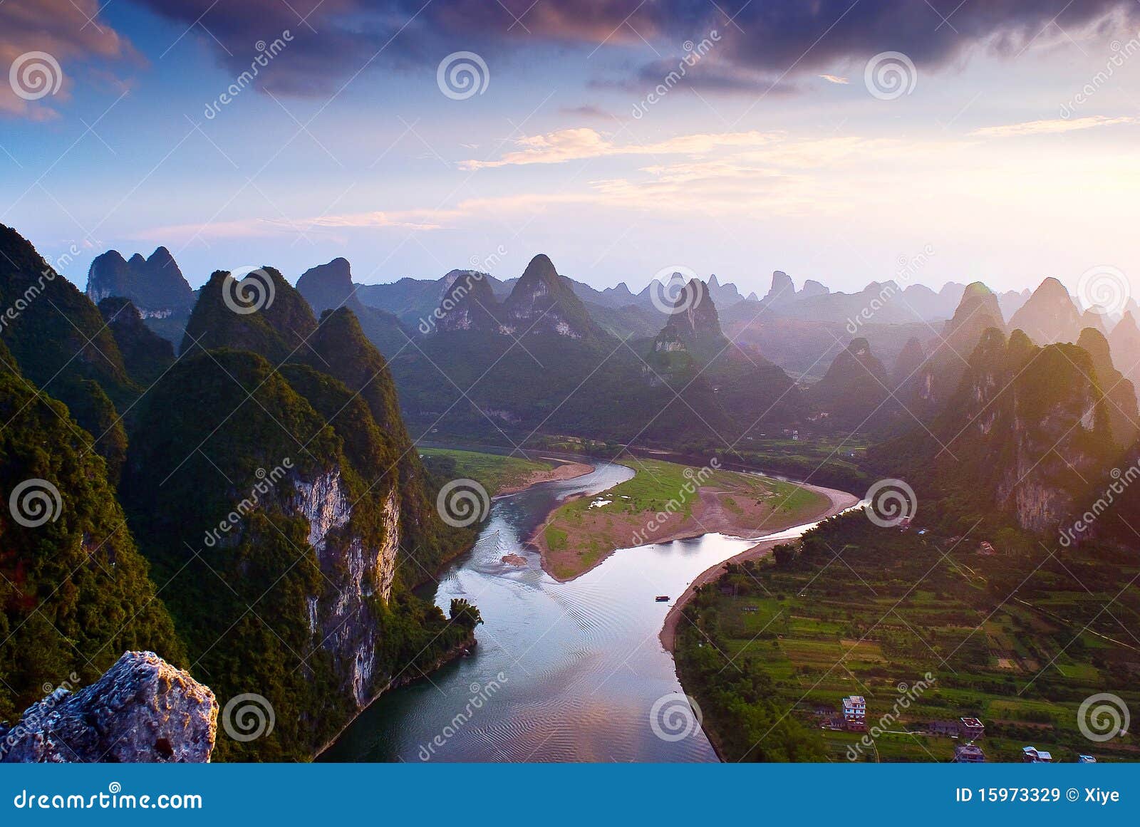Guilin mountains stock image. Image of grotesque, geology - 15973329