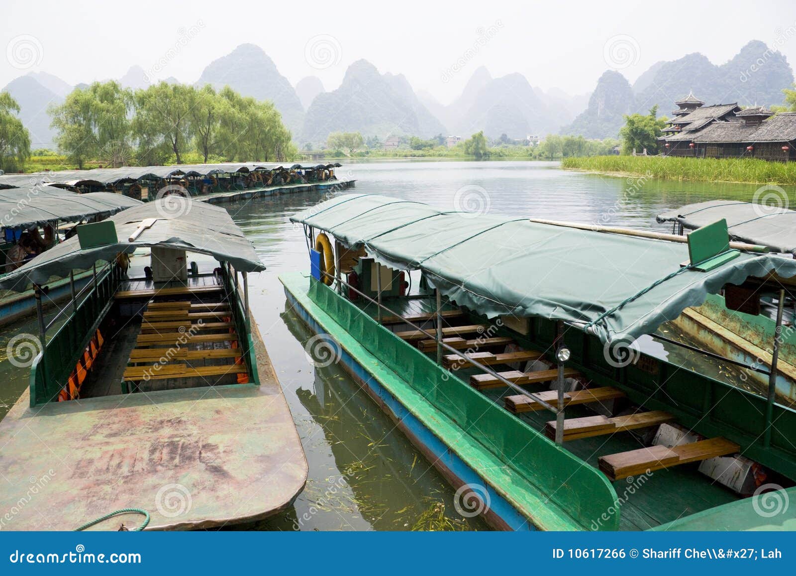 Guilin River Boats stock photo. Image of boats, travel - 10617266