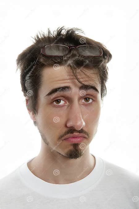 Guility looking young man stock photo. Image of portrait - 9405942