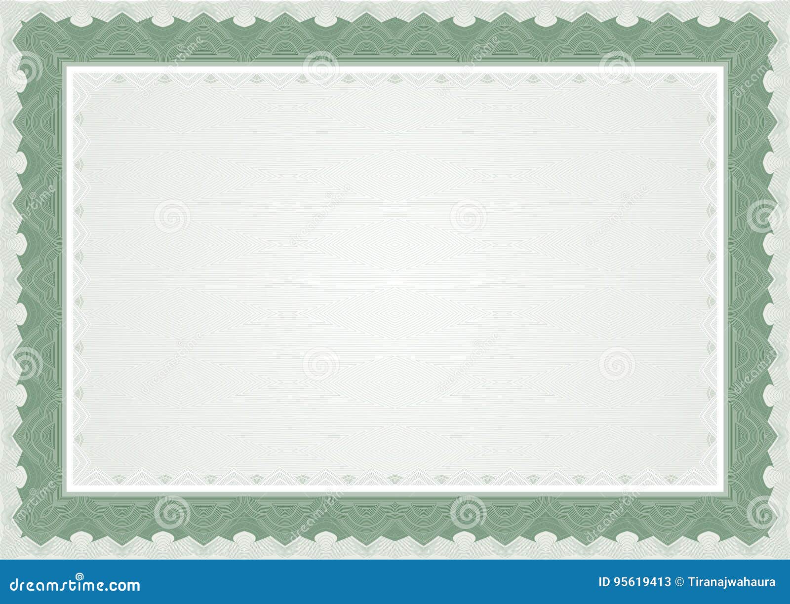 Green Certificate Border Template