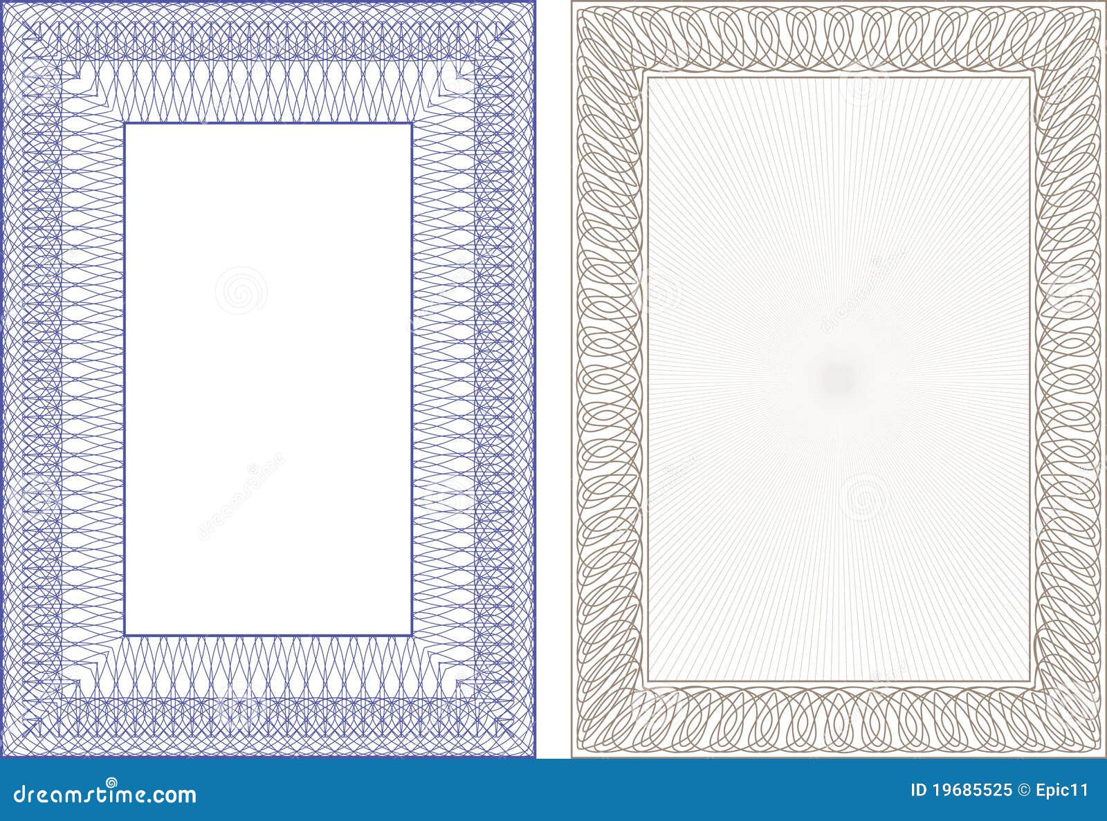 Guilloche frame stock vector. Illustration of painting - 19685525