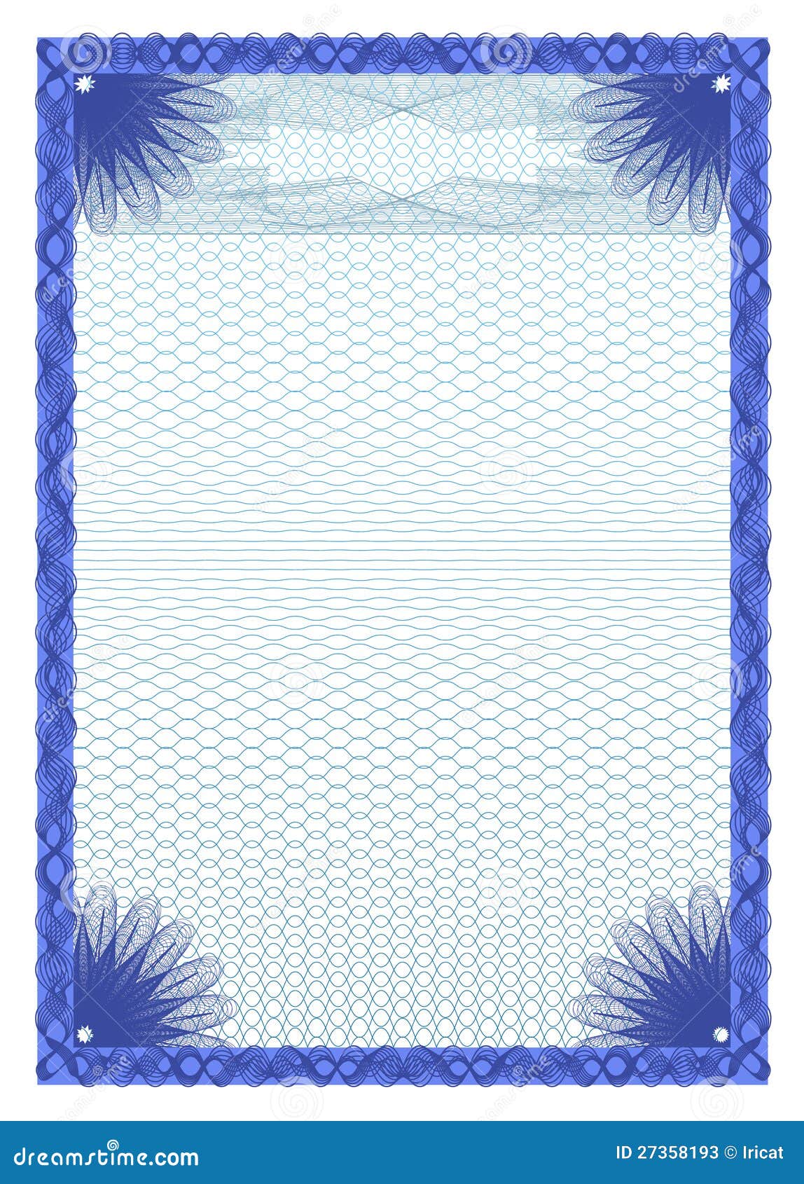 Guilloche frame stock vector. Illustration of blue, education - 27358193