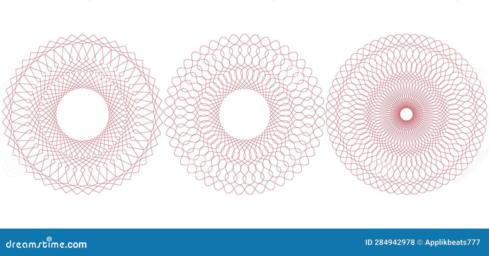 Circular Guilloche Pattern. Vector Illustration Stock Photo - Image of line, abstract: 284942978