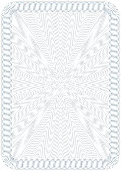 Guilloche Rectangle Pattern. Vertical Vector Format for Printing on A4 ...