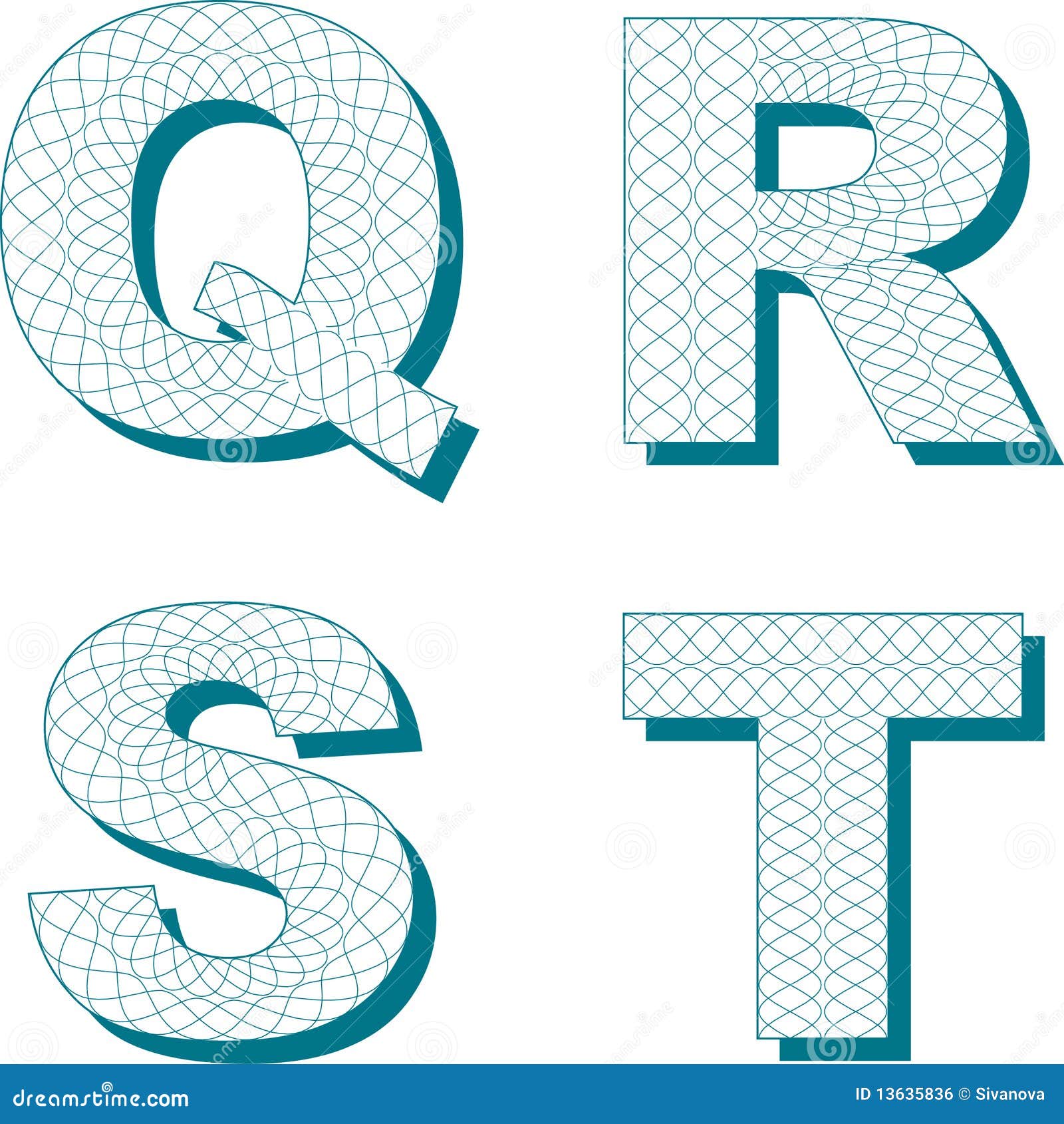 Guilloche Style Font for Certificate (5 of 13) Stock Vector ...